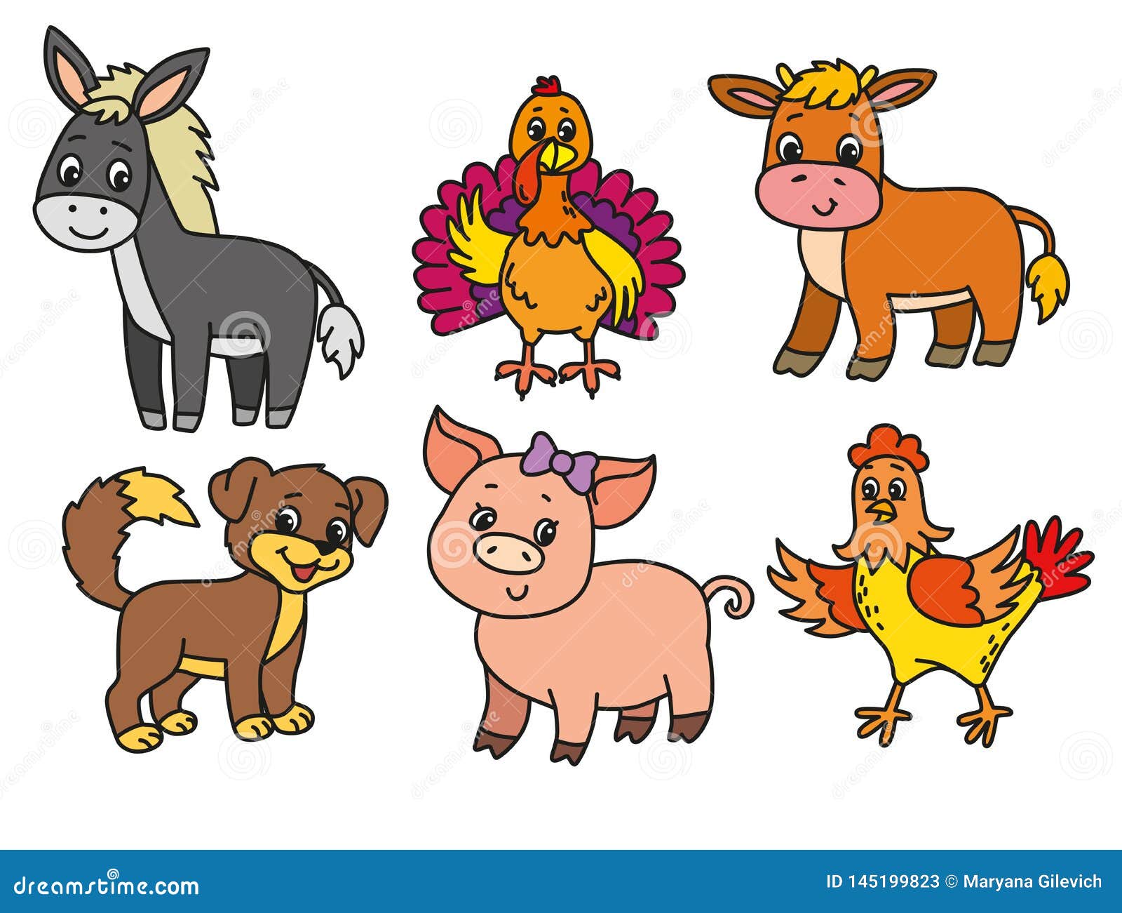 Pets cartoon illustration stock vector. Illustration of drawing - 145199823
