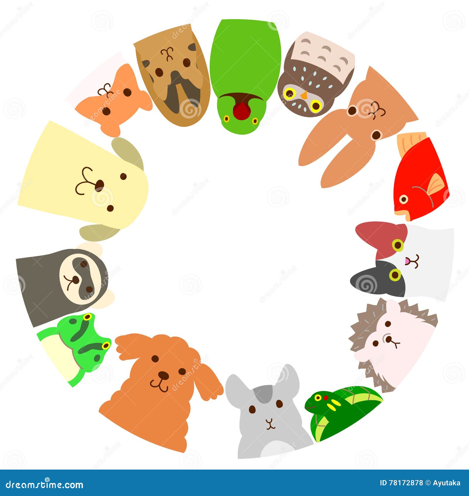 Pets circle stock illustration. Illustration of goldfish - 78172878