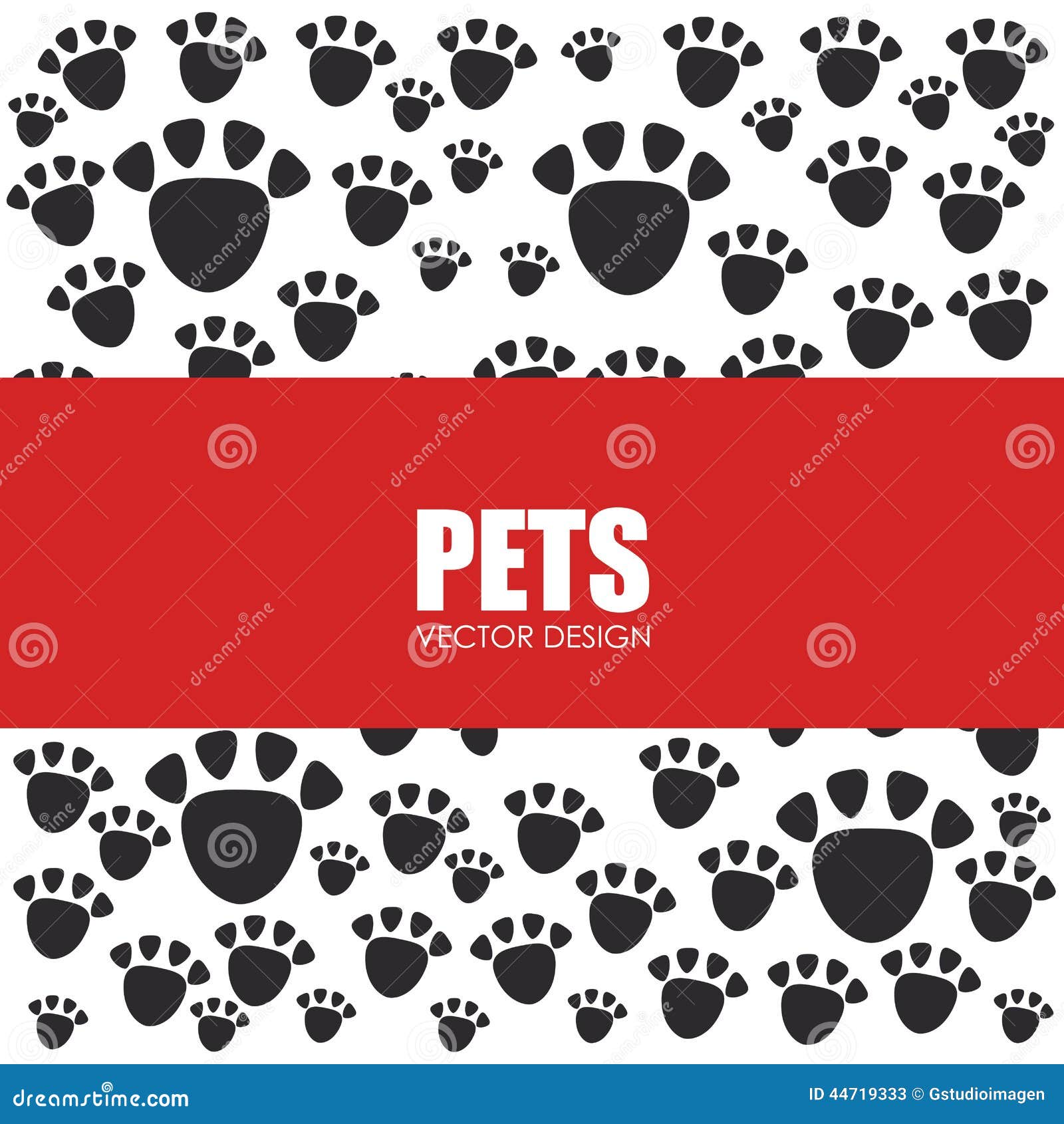 Pets design stock vector. Illustration of cute, footprint - 44719333