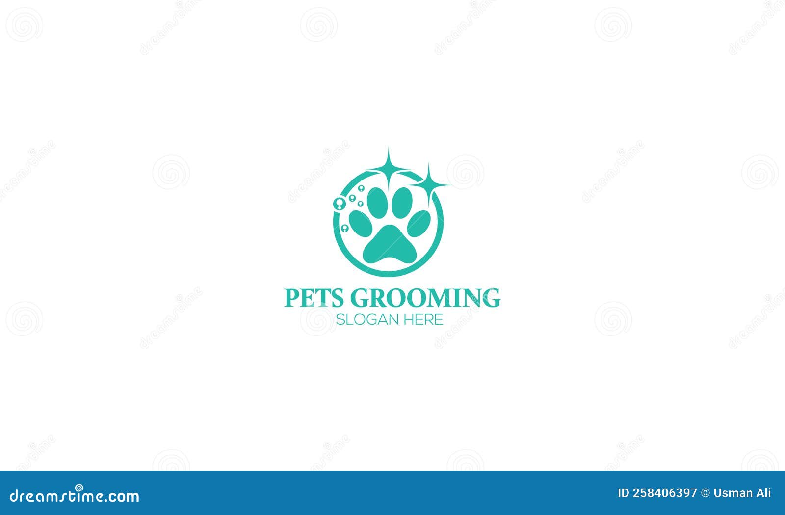 Pets Grooming Shop Logo Design Minimal Pet Grooming Logo Design Cartoon ...
