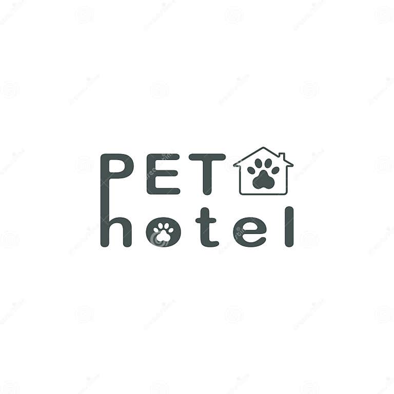 Pets Hotel Simple Logo on White Background Stock Vector - Illustration ...