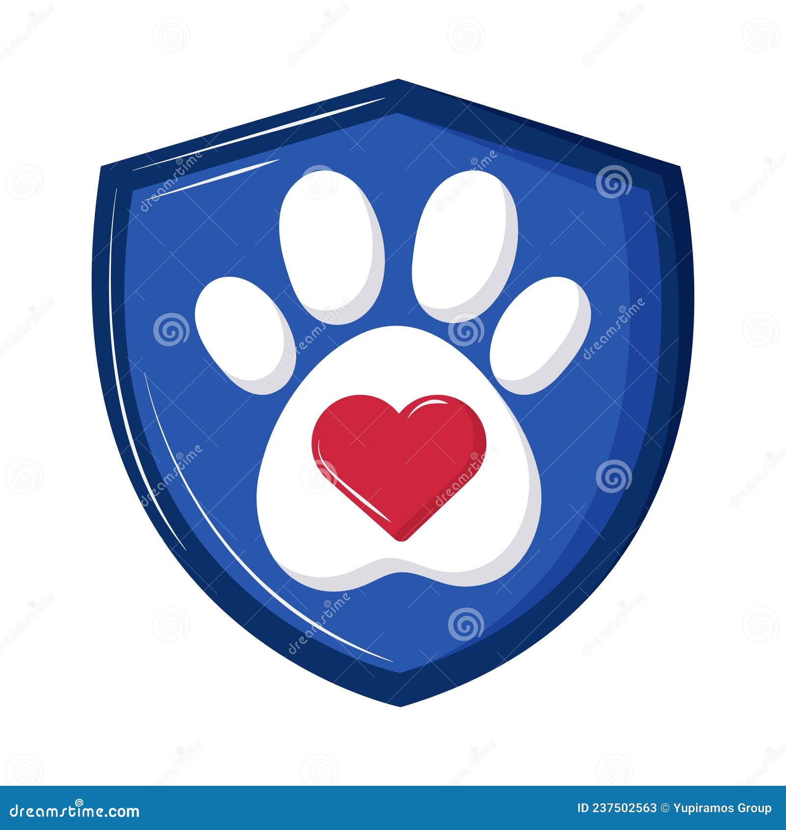 Pets protection emblem stock vector. Illustration of shield - 237502563
