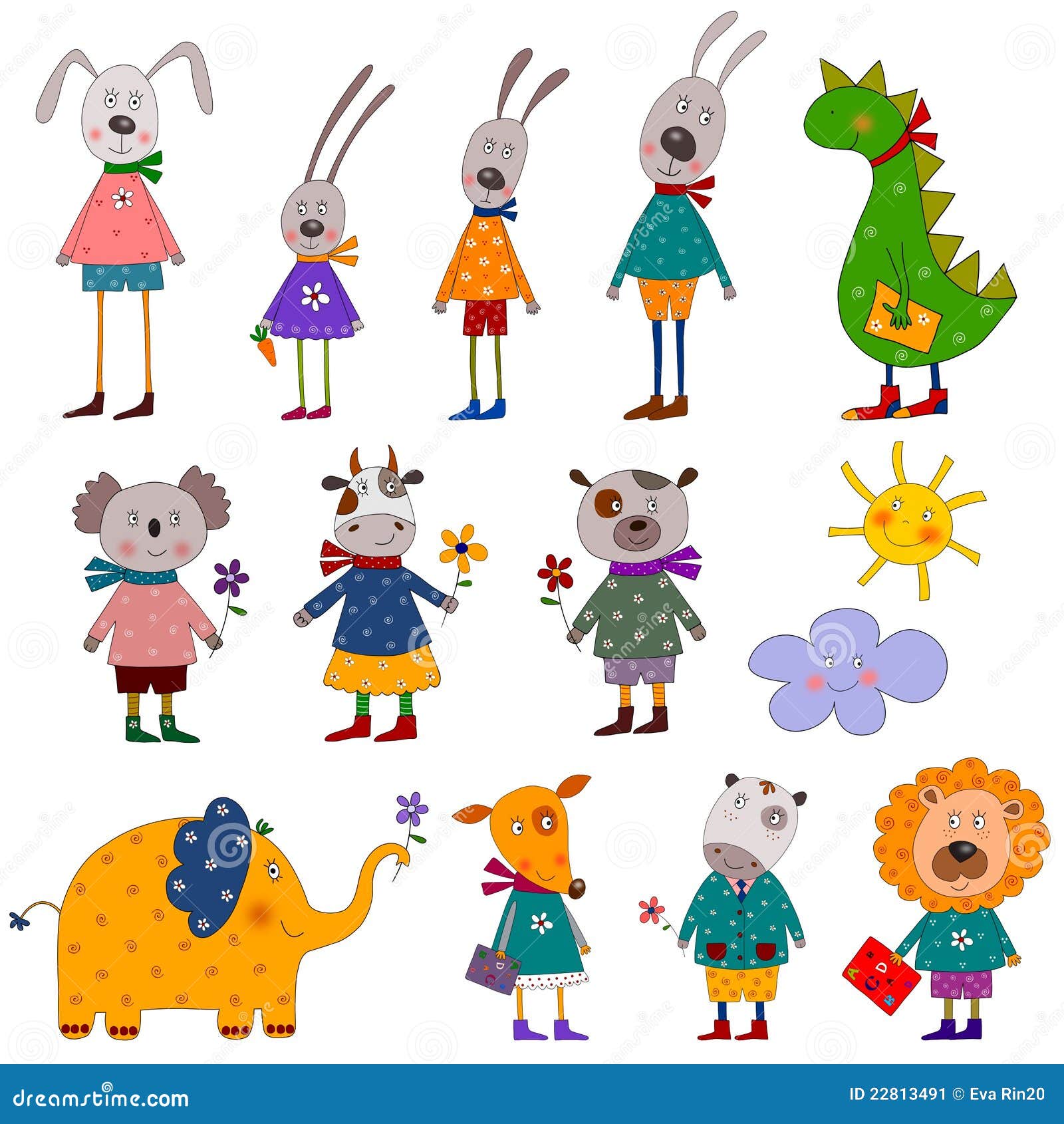 Pets. Set of Decorative Elements Stock Illustration - Illustration of ...