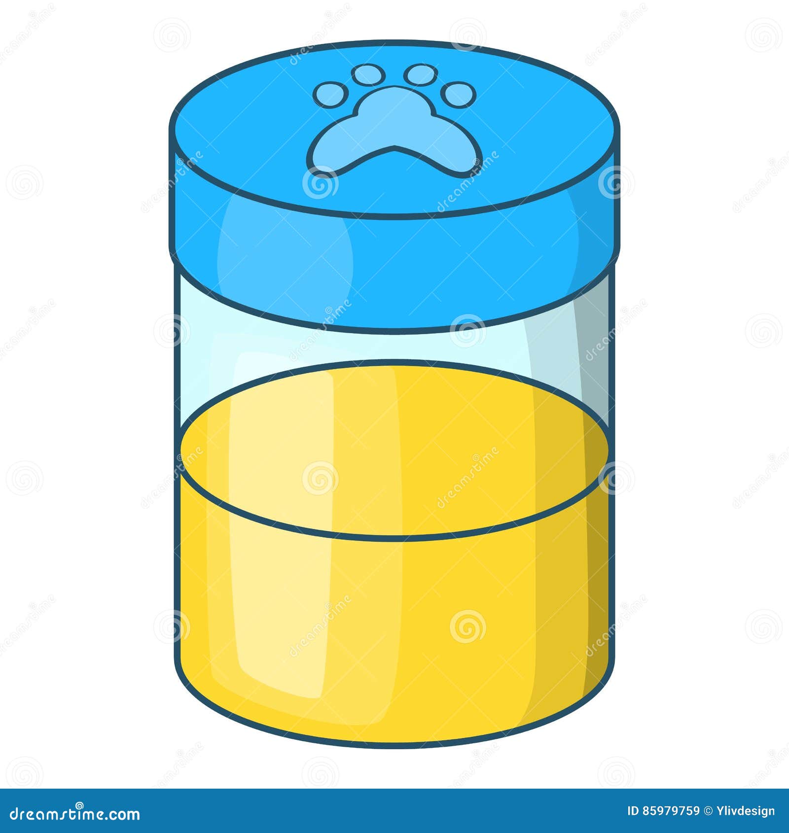 Urine Sample Gynecology Specimen Cup Empty Blank Label Cartoon Vector ...