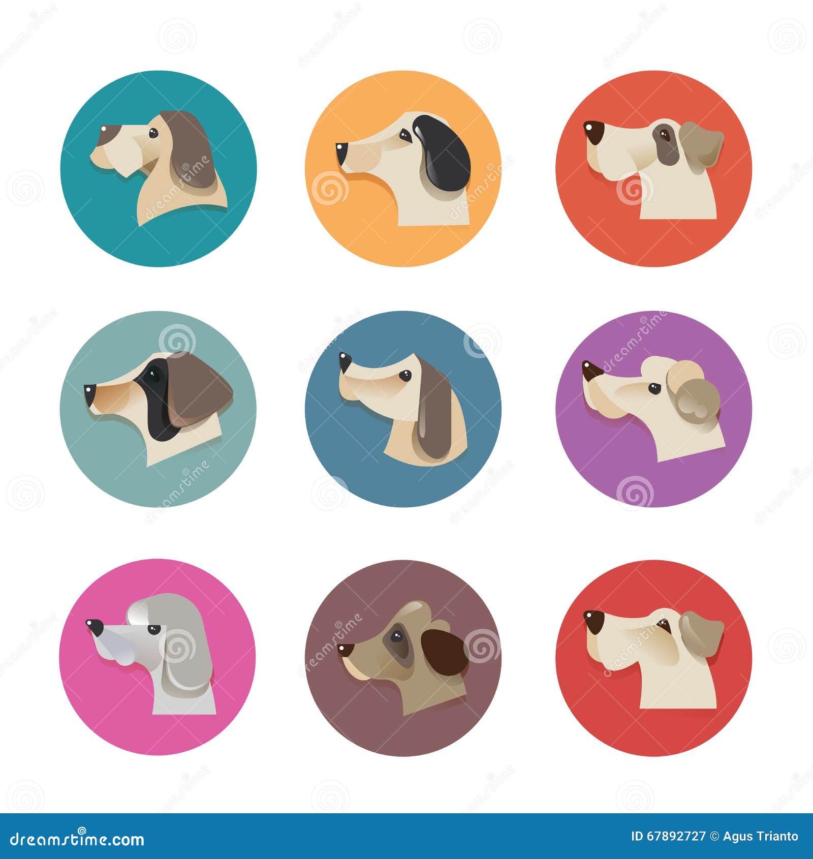 Pets Vector Icons - Dogs Elements Stock Vector - Illustration of dogs ...
