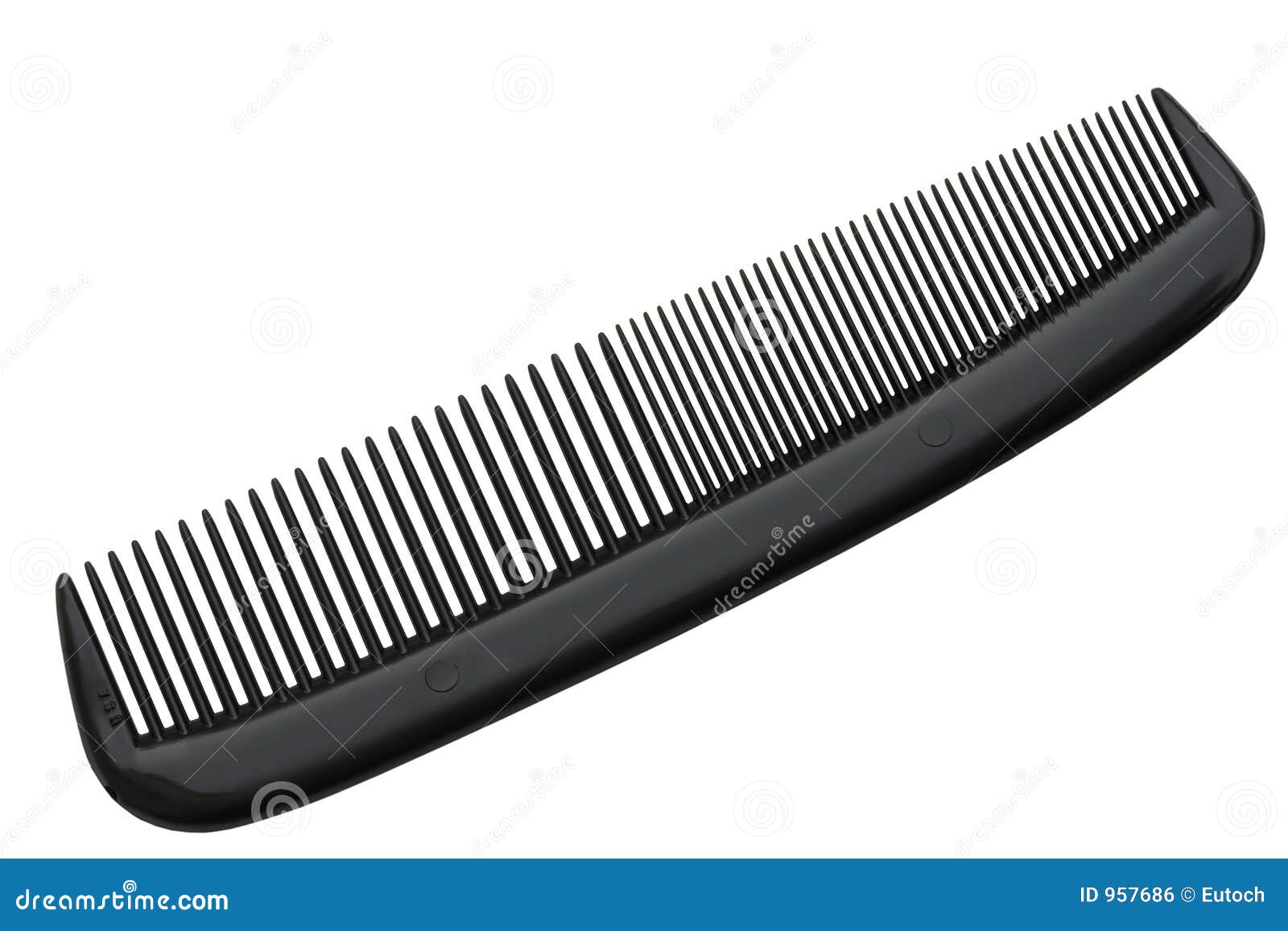 Pettine nero fotografia stock. Immagine di compatto, plastica - 957686