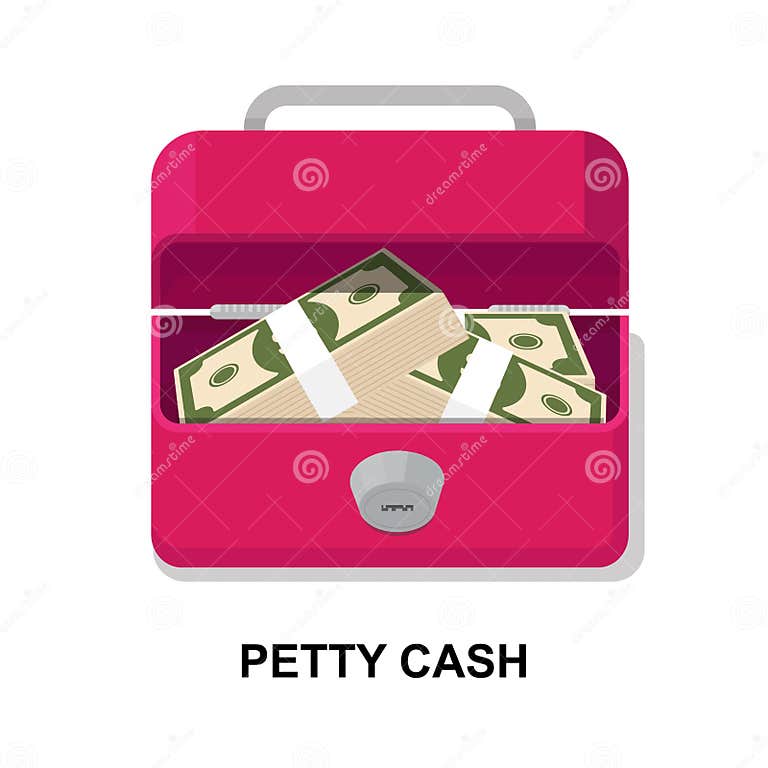 Petty Cash Icon Isolated on White Background Stock Vector ...