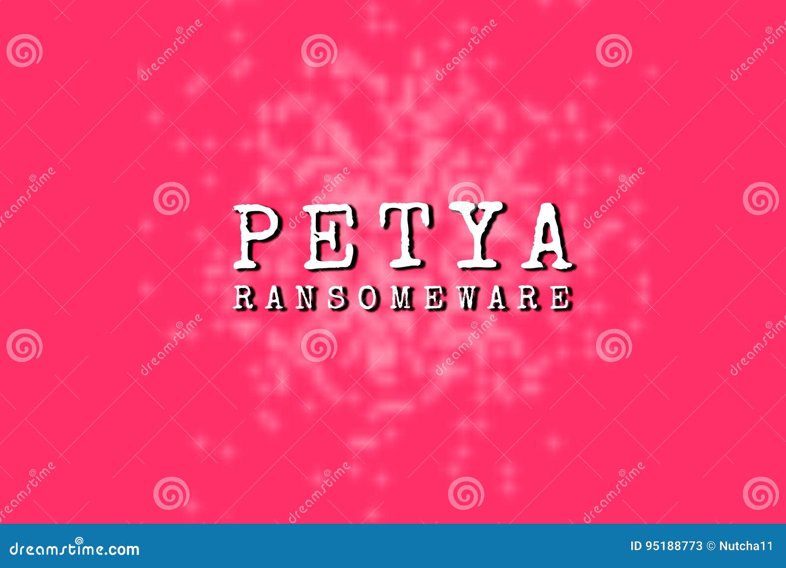 The Petya and Binary Code. the Petya and Ransomware Concept Secu Stock ...