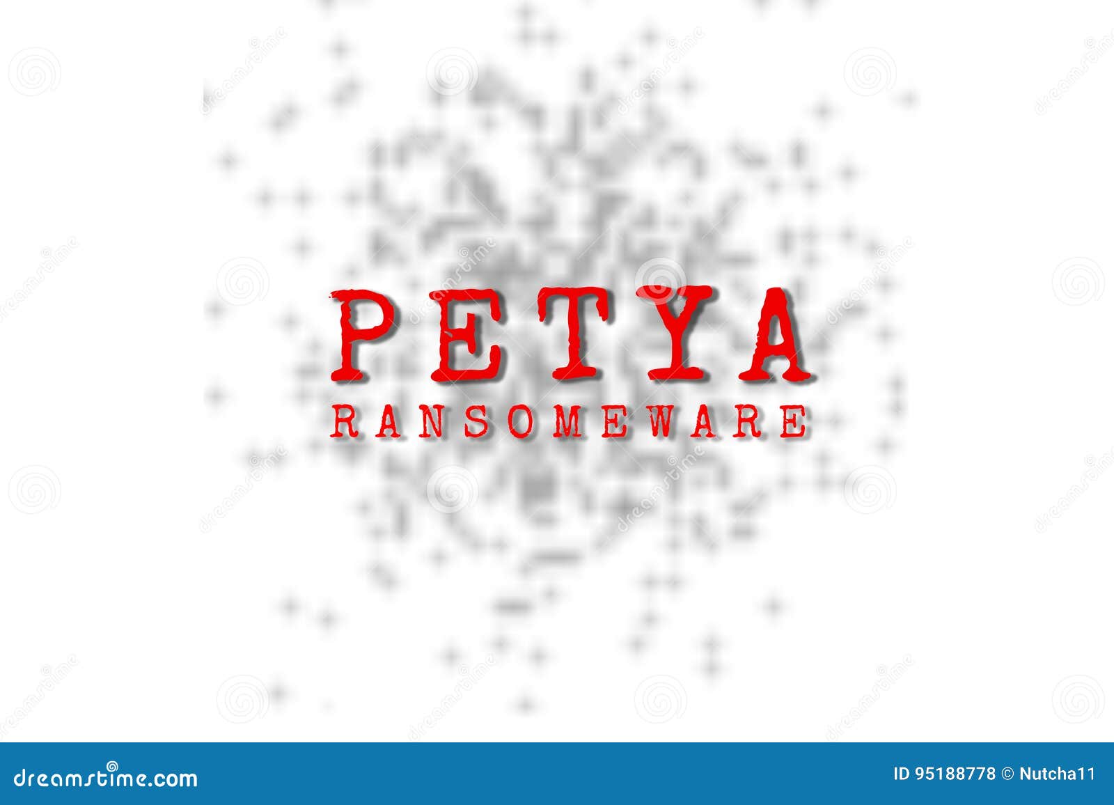 The Petya and Binary Code. the Petya and Ransomware Concept Secu Stock ...