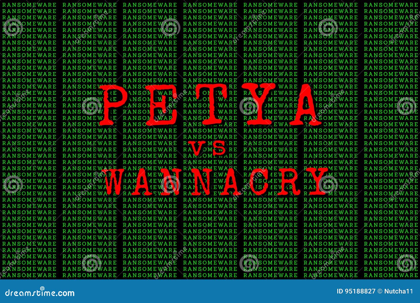 The Petya and Binary Code. the Petya and Ransomware Concept Secu Stock ...