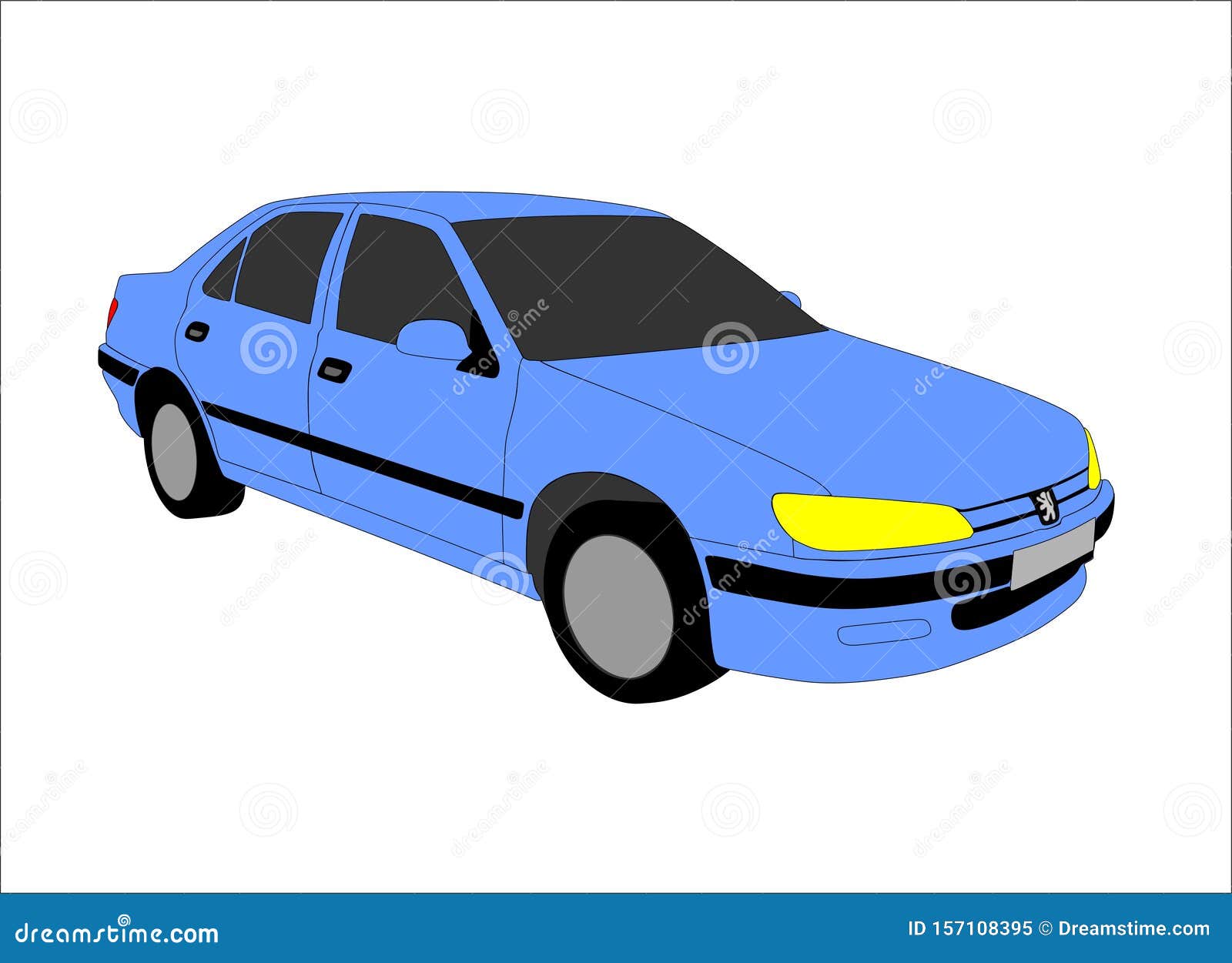 Peugeot 406 illustration stock illustration. Illustration of vechile ...