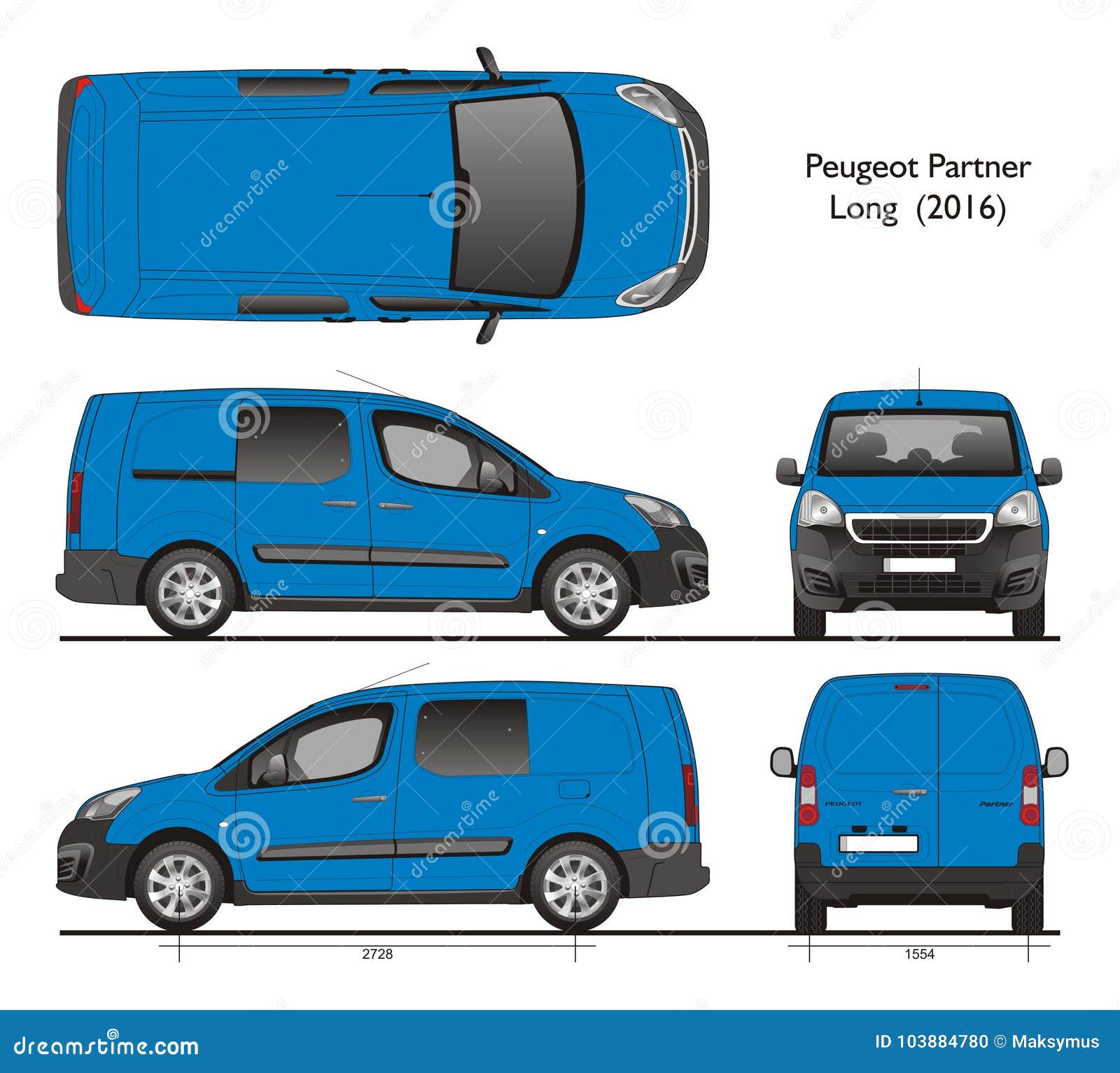 Peugeot Partner Long 2016 Combi Professional Van Editorial Image ...