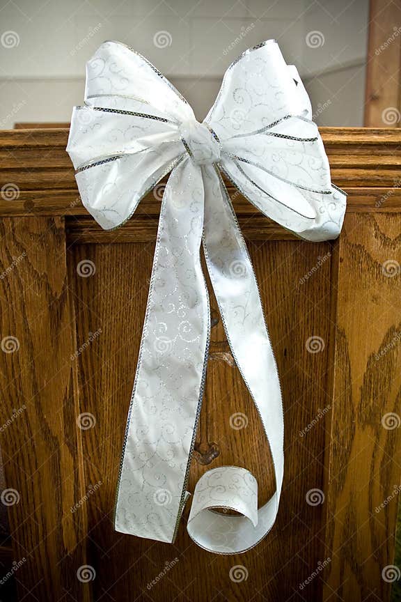 Pew bow stock photo. Image of curl, ceremony, wedding - 8983984