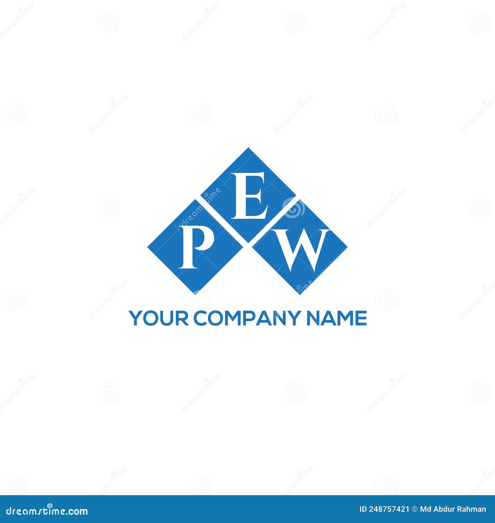 PEW Letter Logo Design on BLACK Background. PEW Creative Initials ...
