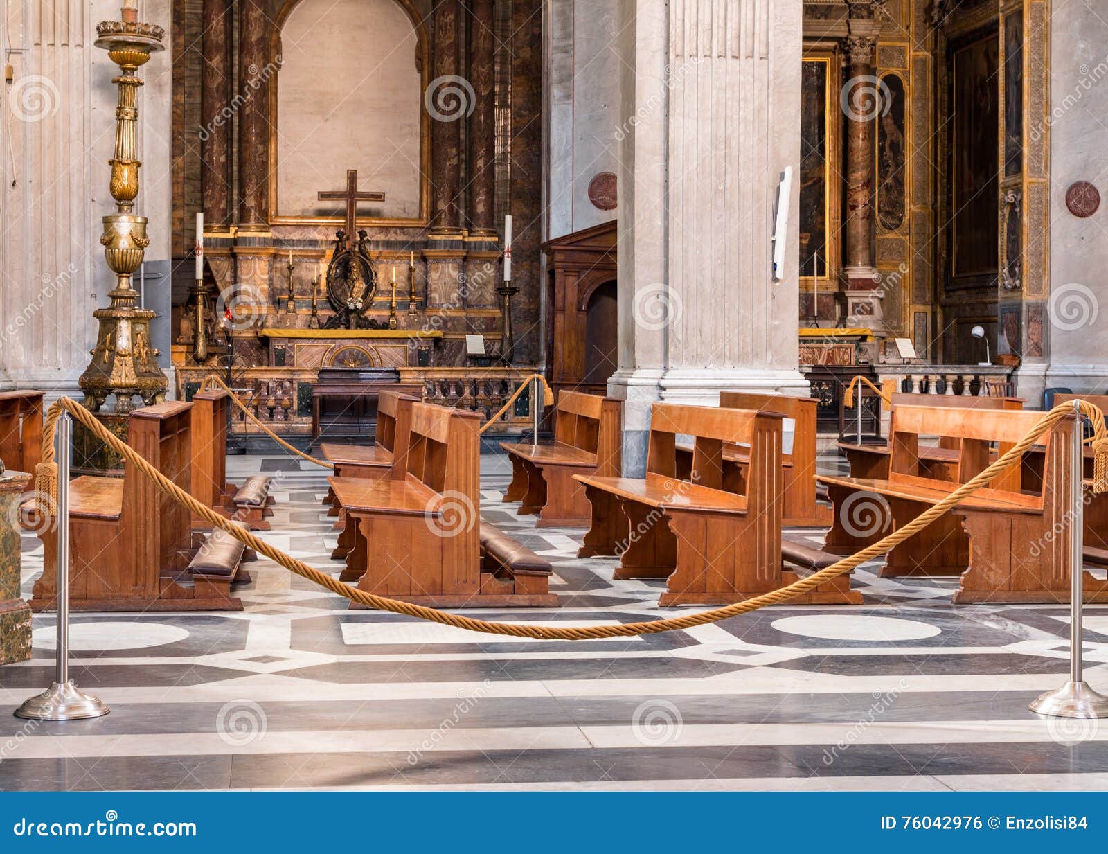 Pews of church stock photo. Image of sacred, cathedral - 76042976