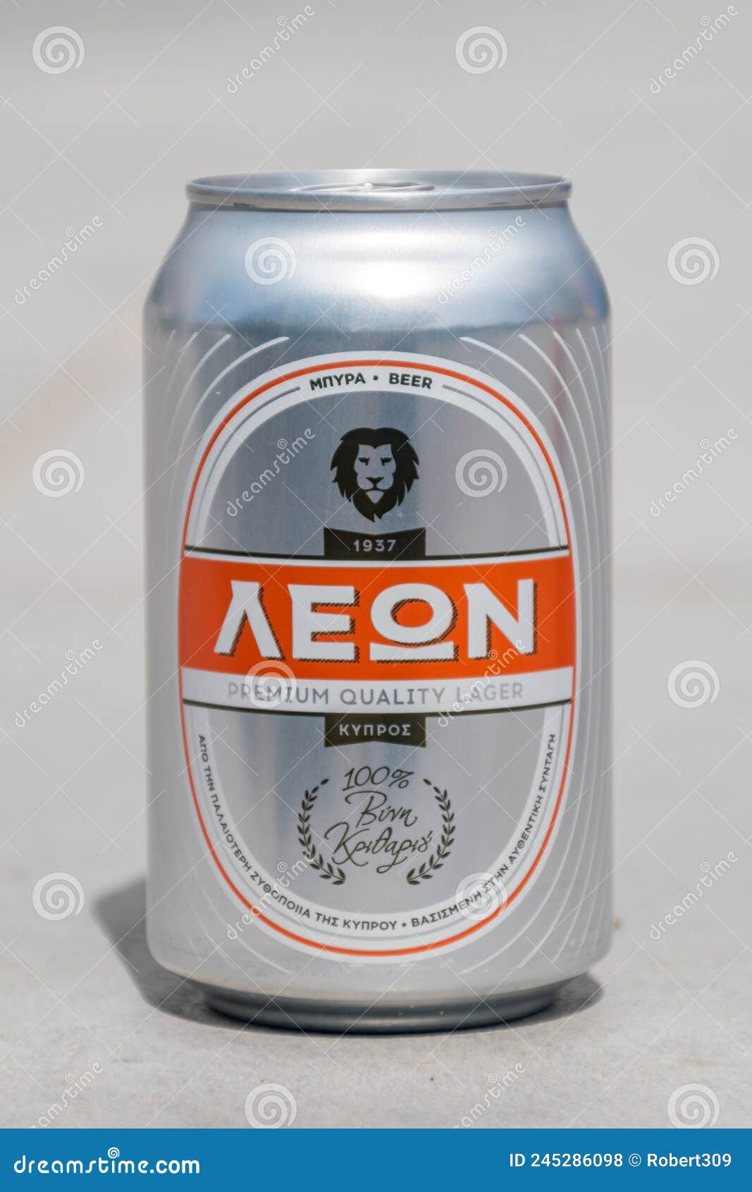Can of Leon beer editorial stock photo. Image of travel - 245286098