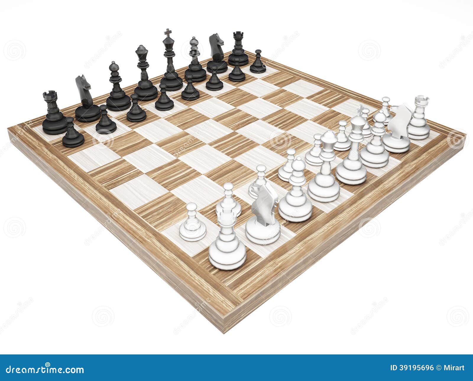 Pezzi Degli Scacchi Su Una Scacchiera Illustrazione di Stock ...