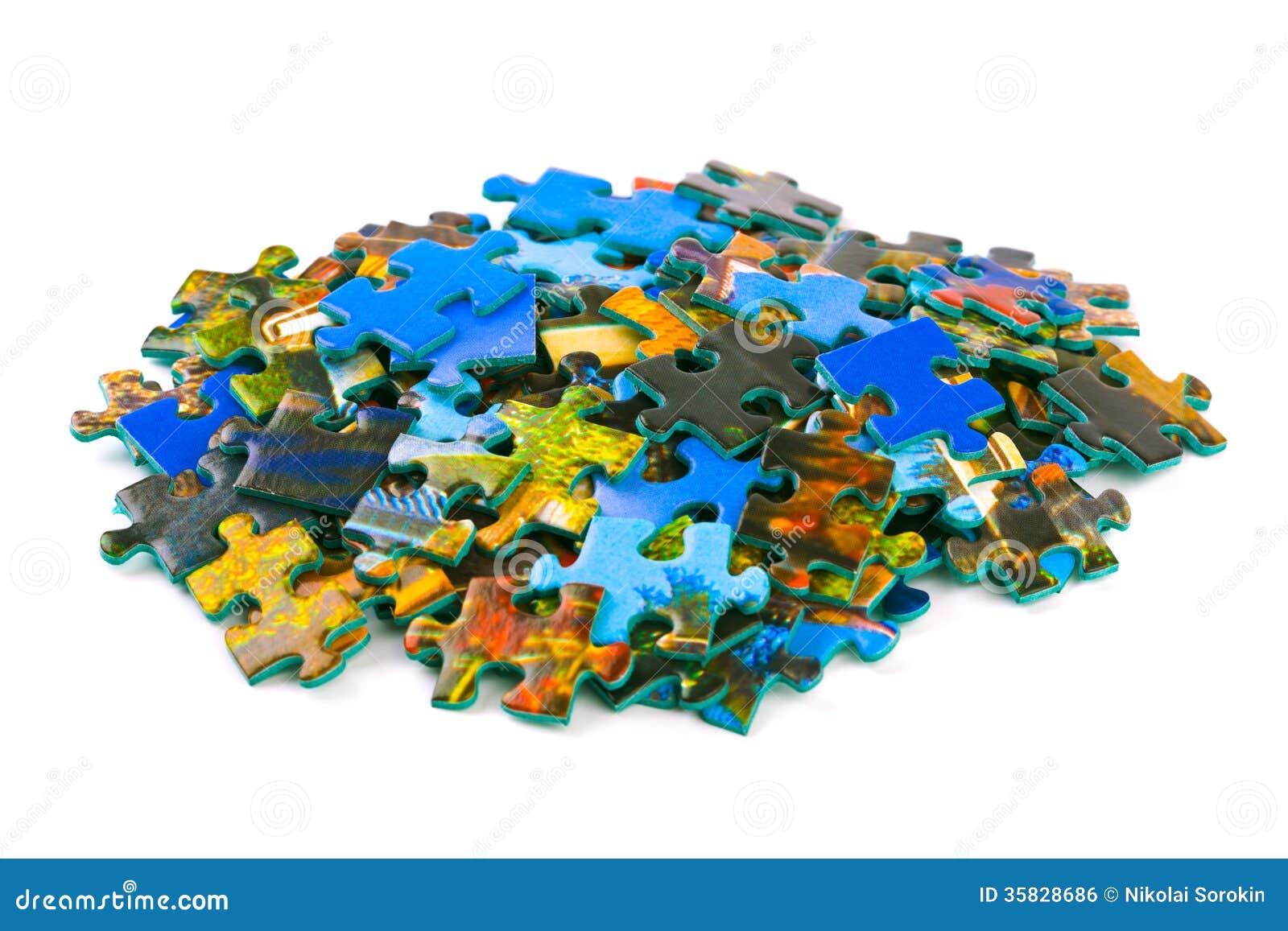 Pezzi di puzzle fotografia stock. Immagine di idea, cooperazione - 35828686