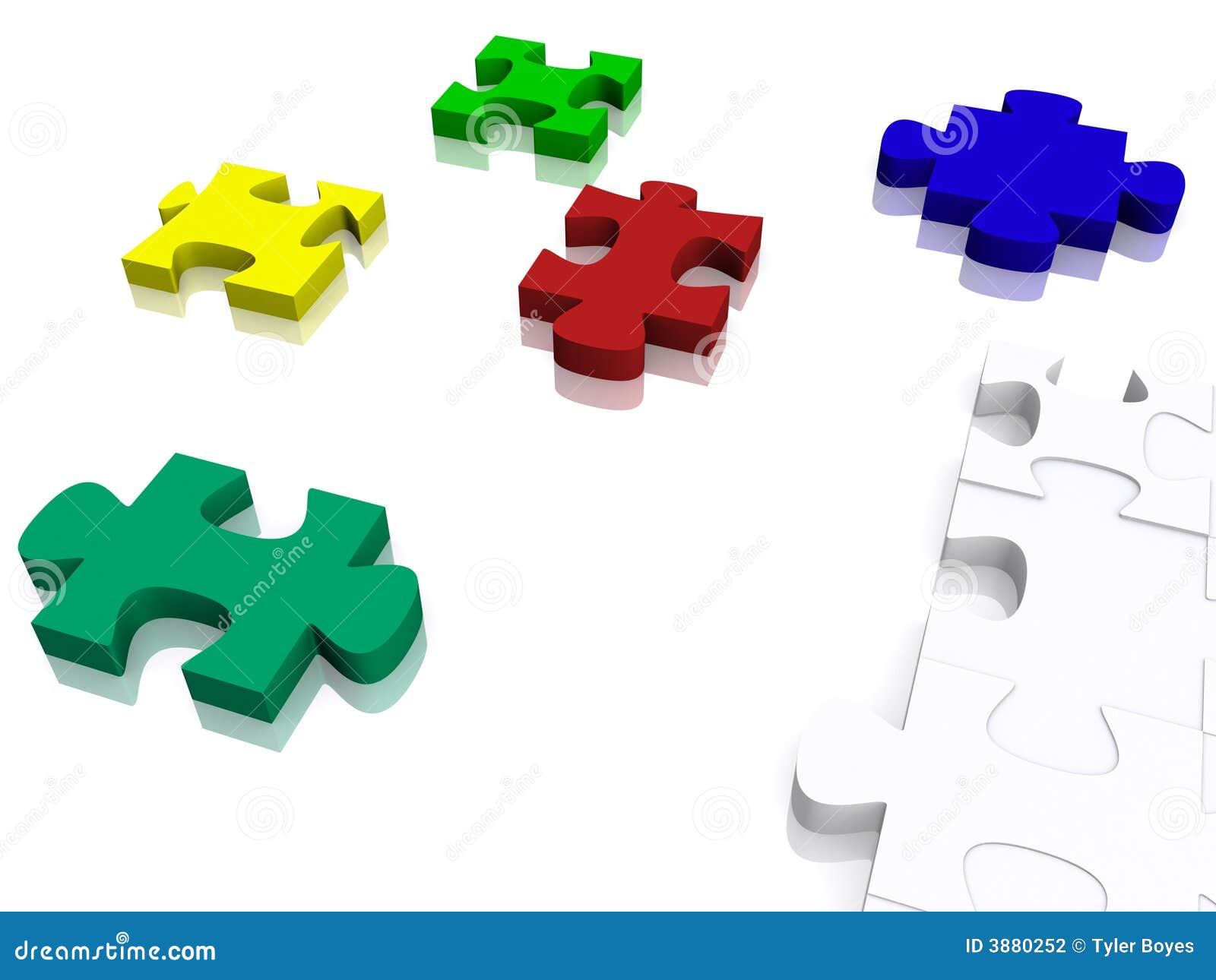 Pezzi Di Puzzle 3d Immagine. Immagine: 3880252