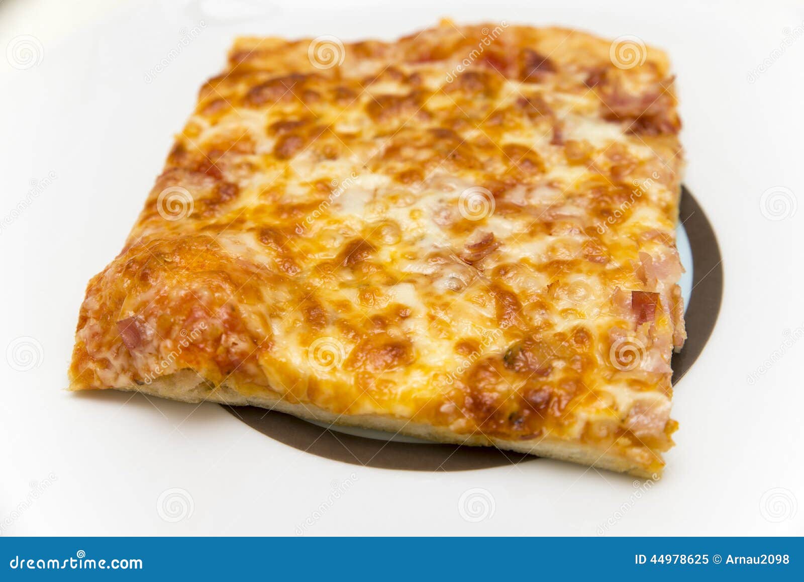 Pezzo di pizza immagine stock. Immagine di consumo, prosciutto - 44978625