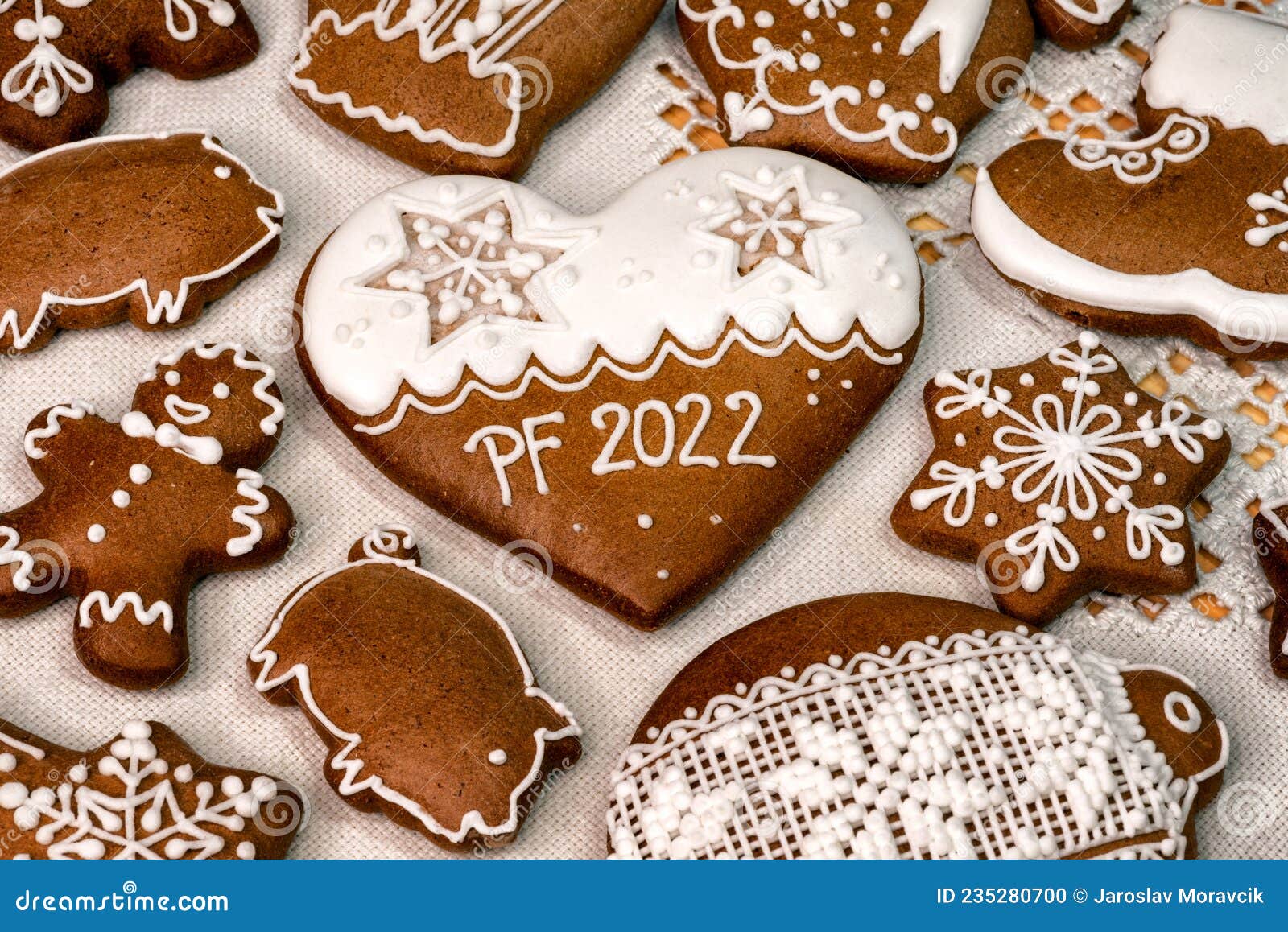 PF 2022 on Christmas Gingerbread Cookie Stock Photo - Image of 2022 ...