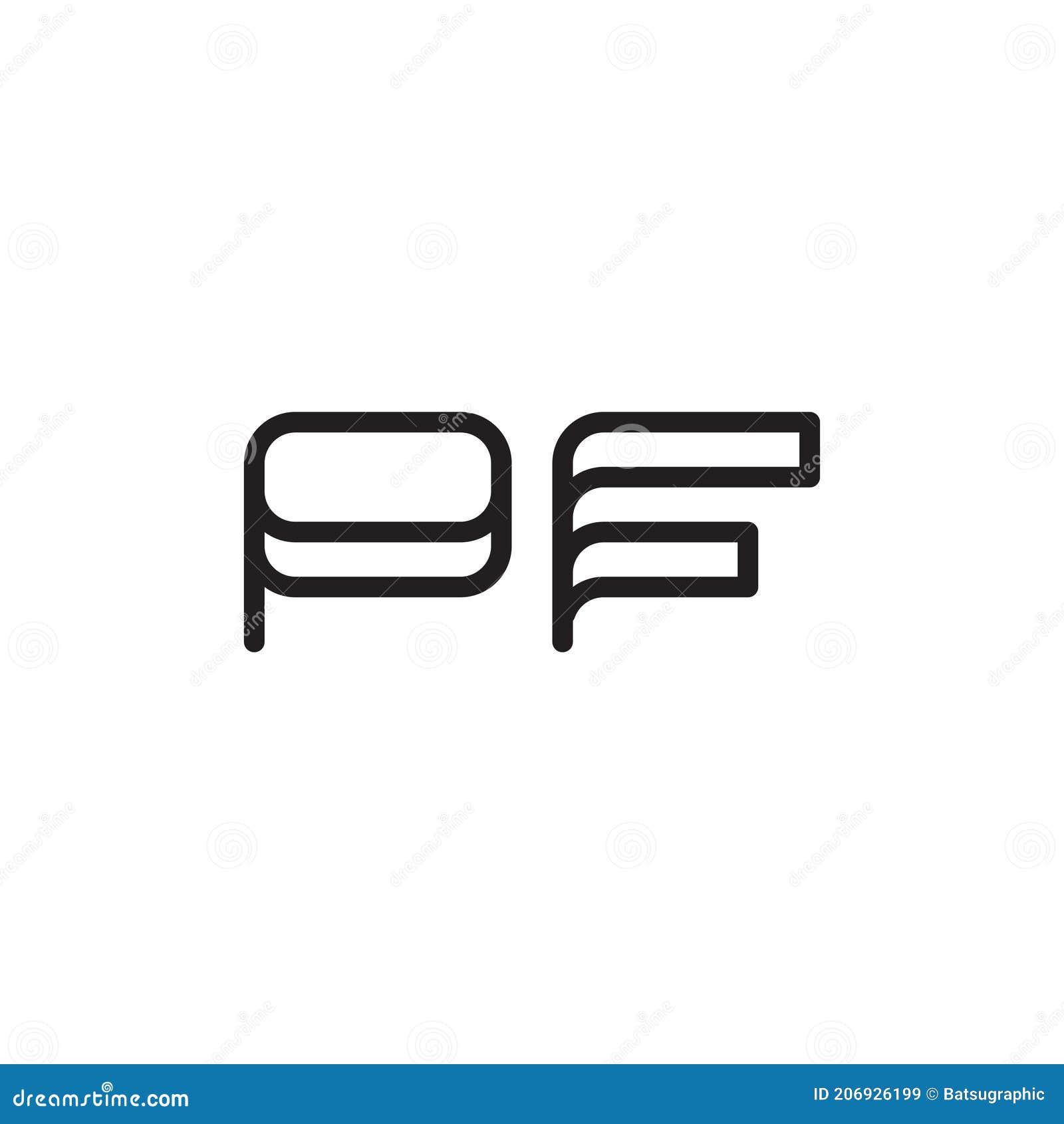 Pf Initial Letter Vector Logo Icon Stock Vector - Illustration of ...