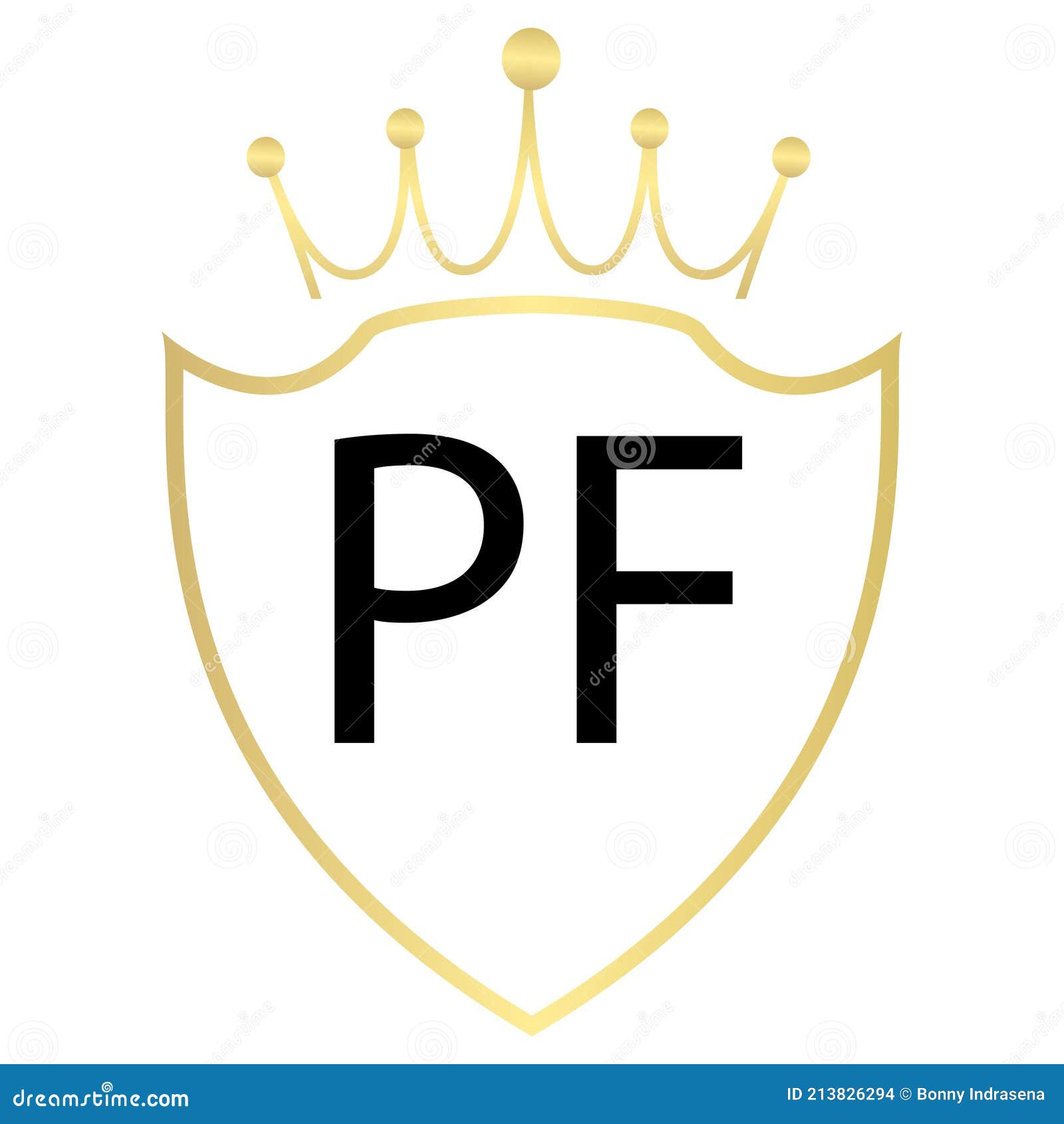 PF Letter Logo Design with Simple Style Stock Vector - Illustration of ...