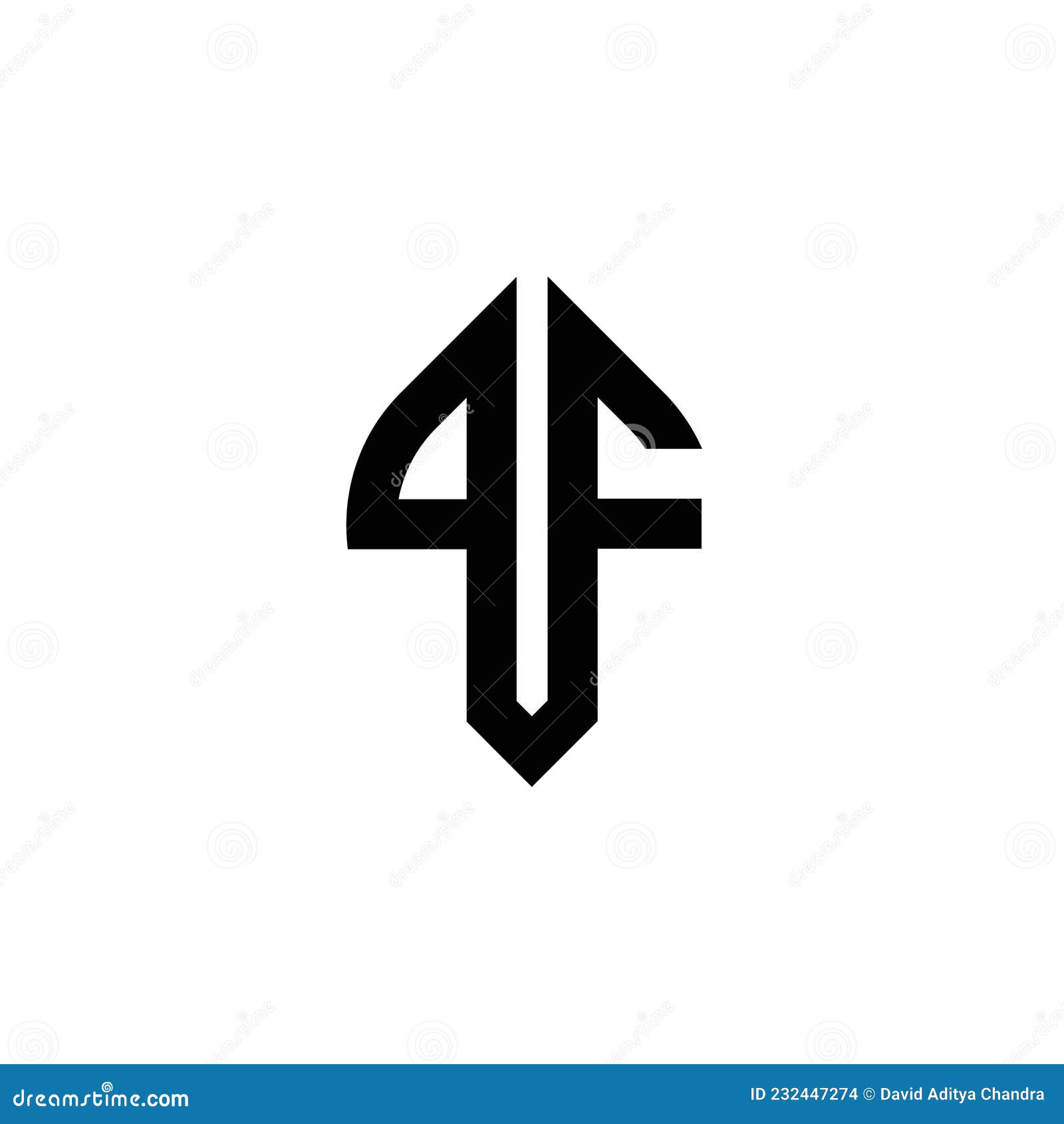 PF Logo Monogram Geometric Shape Style Stock Vector - Illustration of ...