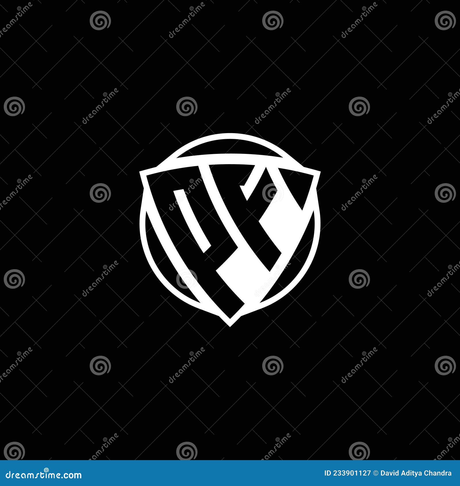 PF Logo Monogram Triangle Shield and Circle Shape Stock Vector ...