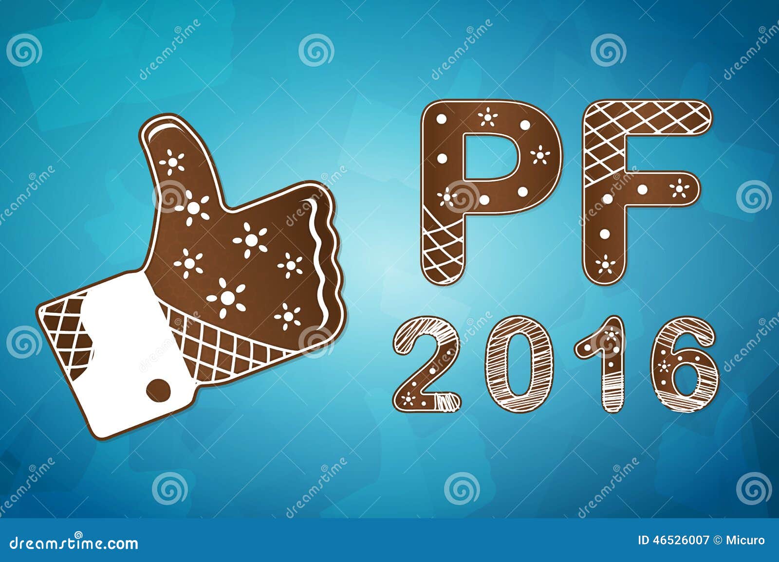 PF wish card 2016 stock vector. Illustration of blue - 46526007