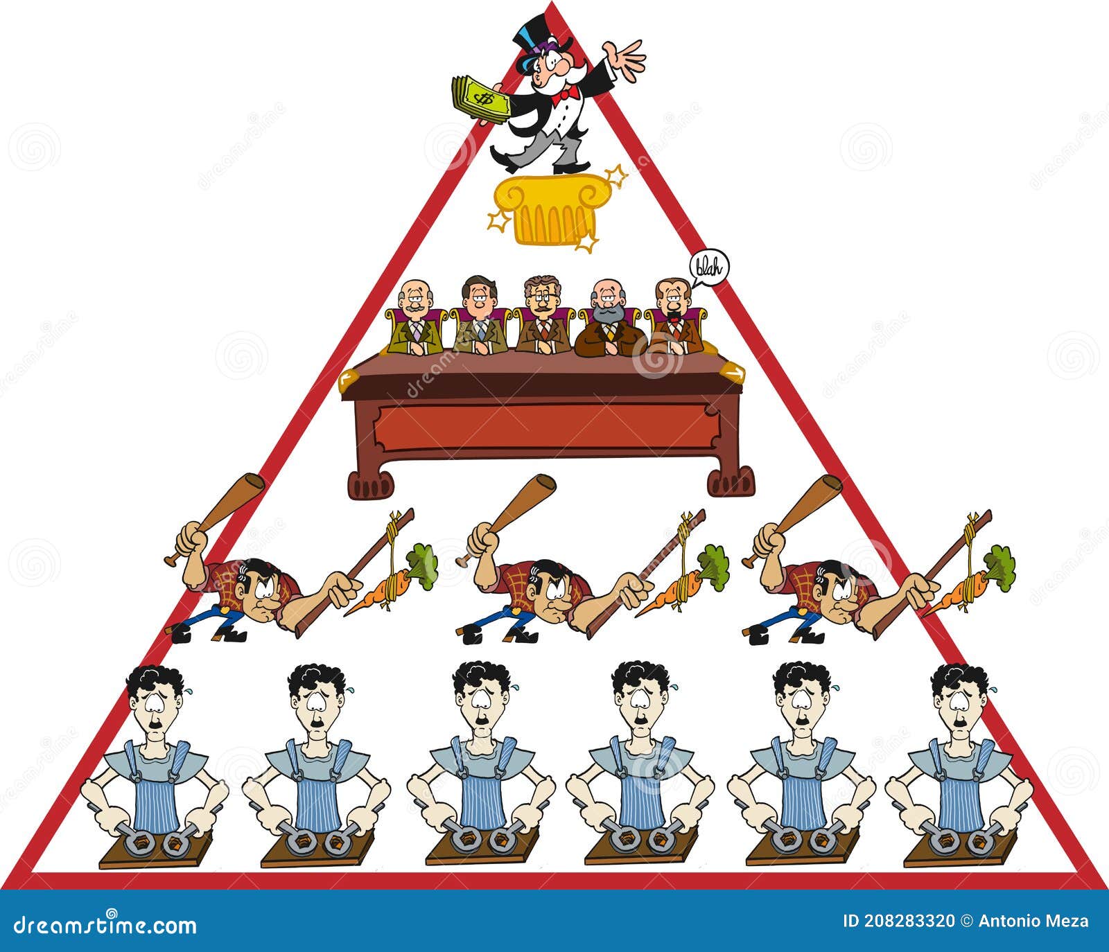 Business Hierarchy Pyramid Complete Stock Vector - Illustration of ...