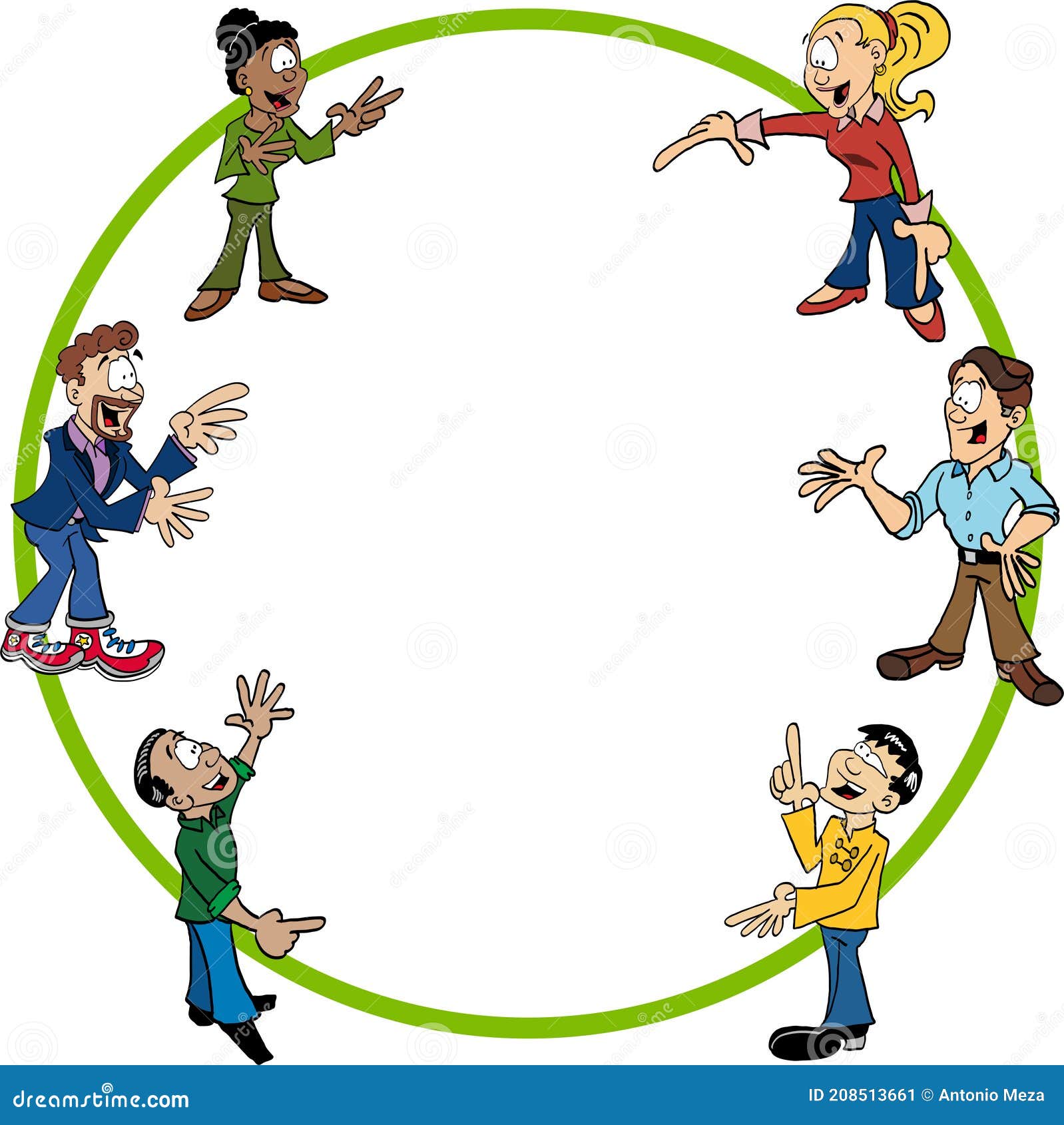Collaborative Circle Complete Stock Vector - Illustration of colorful ...