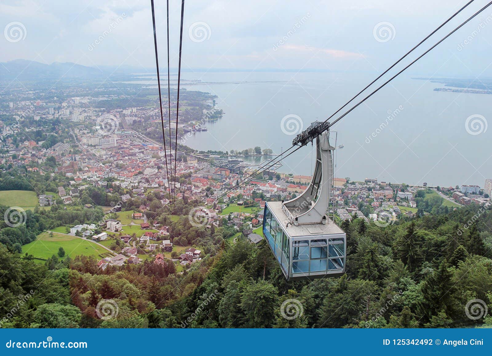Pfander Cable Car in Austria, Bregenz Stock Photo - Image of station ...