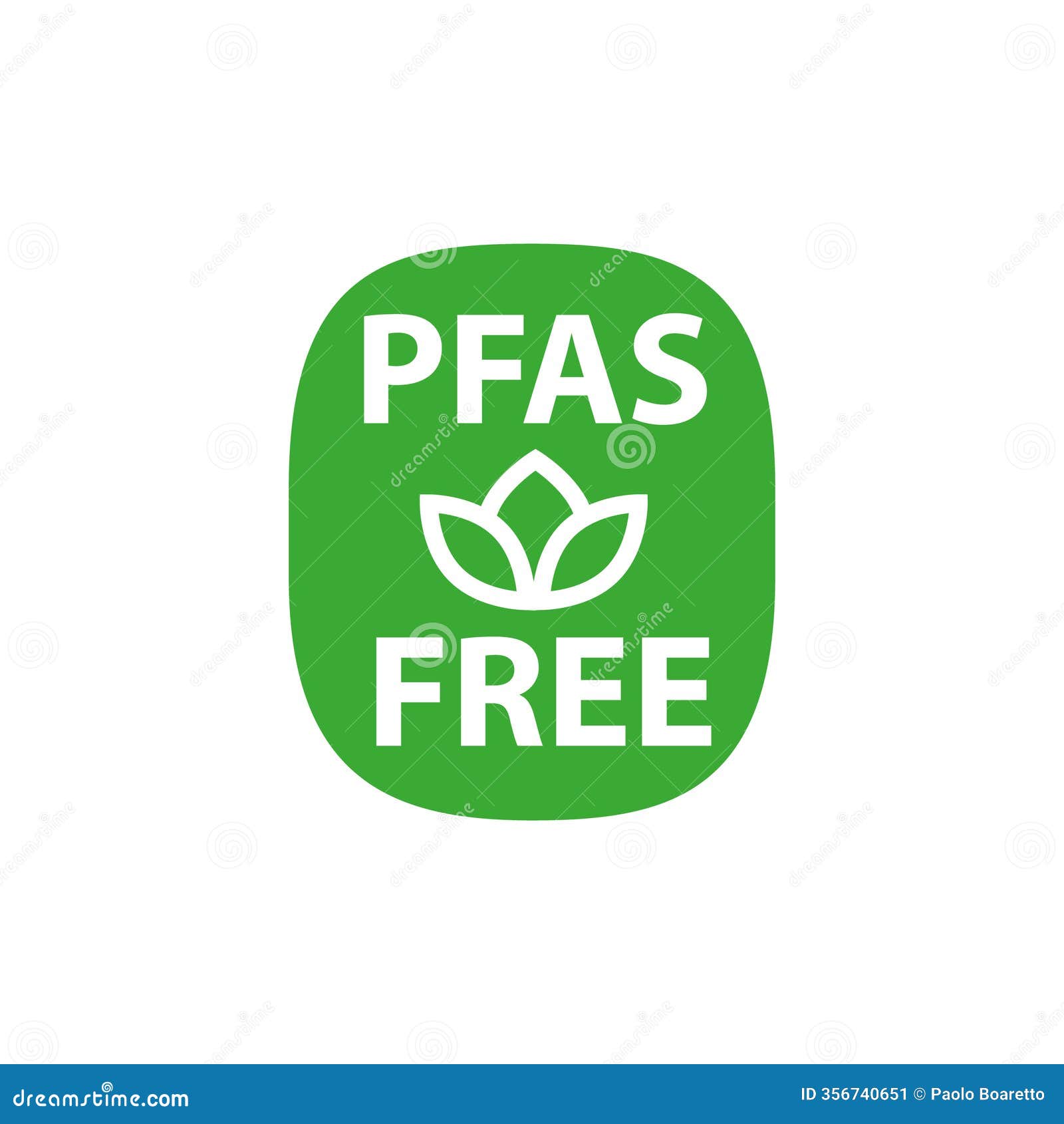 Pfas Free Label. Banner Icon. Vector Stock Illustration | CartoonDealer ...