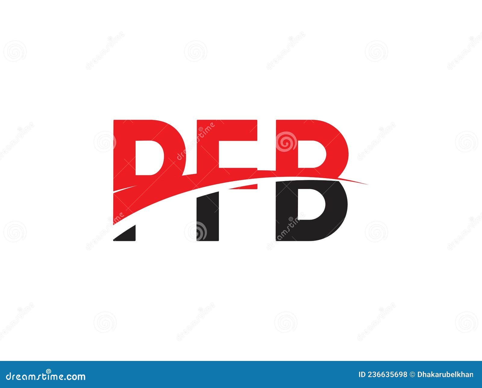 PFB Letter Initial Logo Design Vector Illustration Stock Vector ...