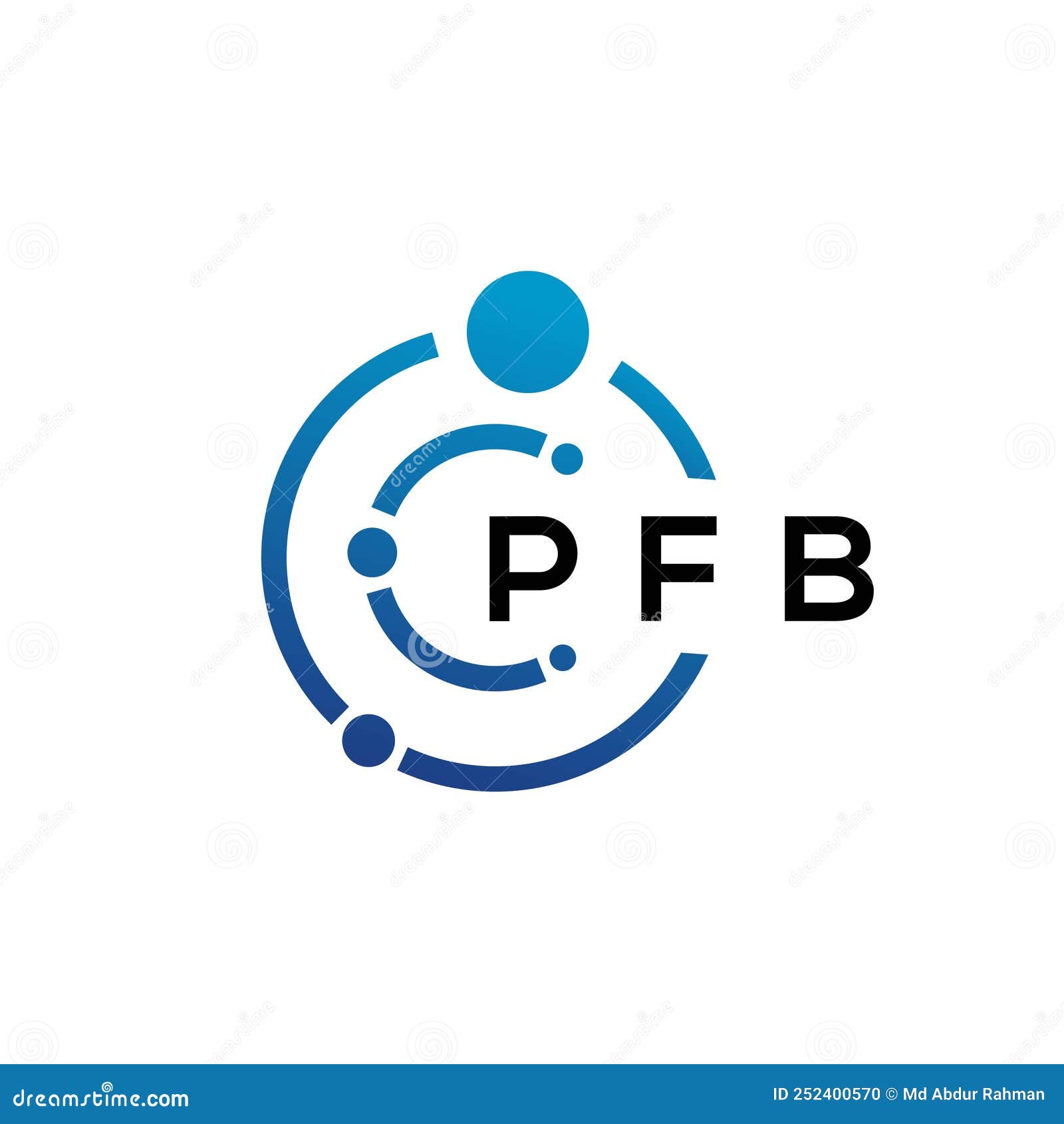 PFB Letter Technology Logo Design on White Background. PFB Creative ...