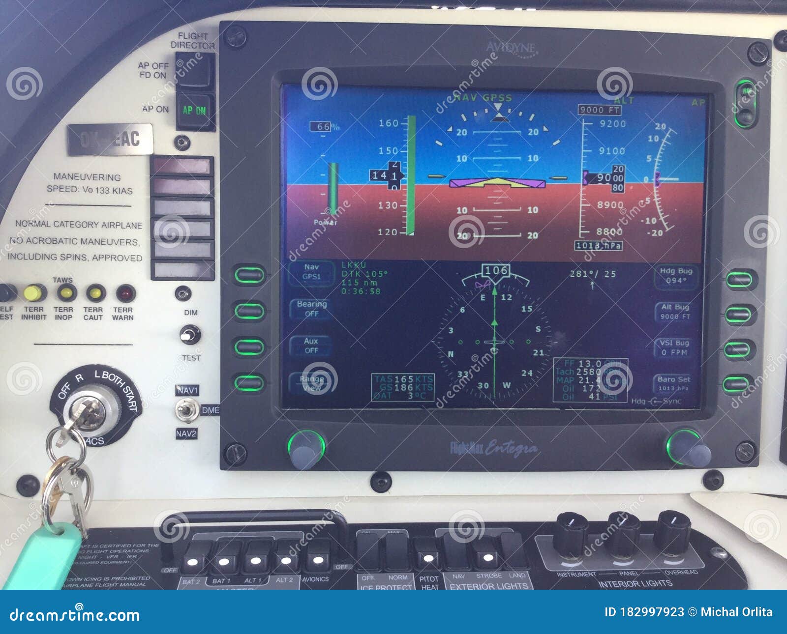 Primary Flight Display in Flight Editorial Stock Photo - Image of ...