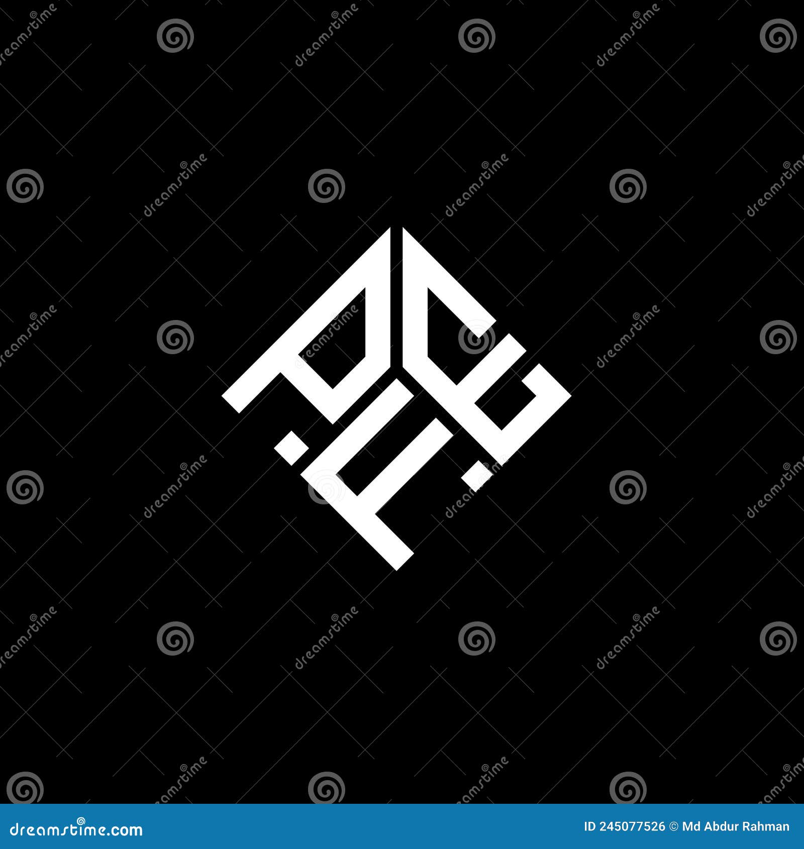 PFE Letter Logo Design On Black Background. PFE Creative Initials ...