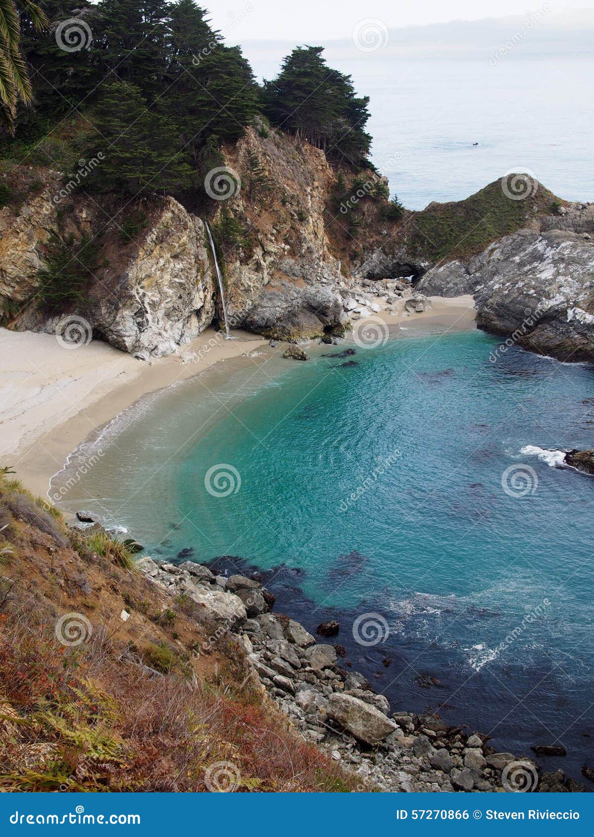 Pfeiffer State Park Waterfall Stock Photo - Image of ocean, nature ...
