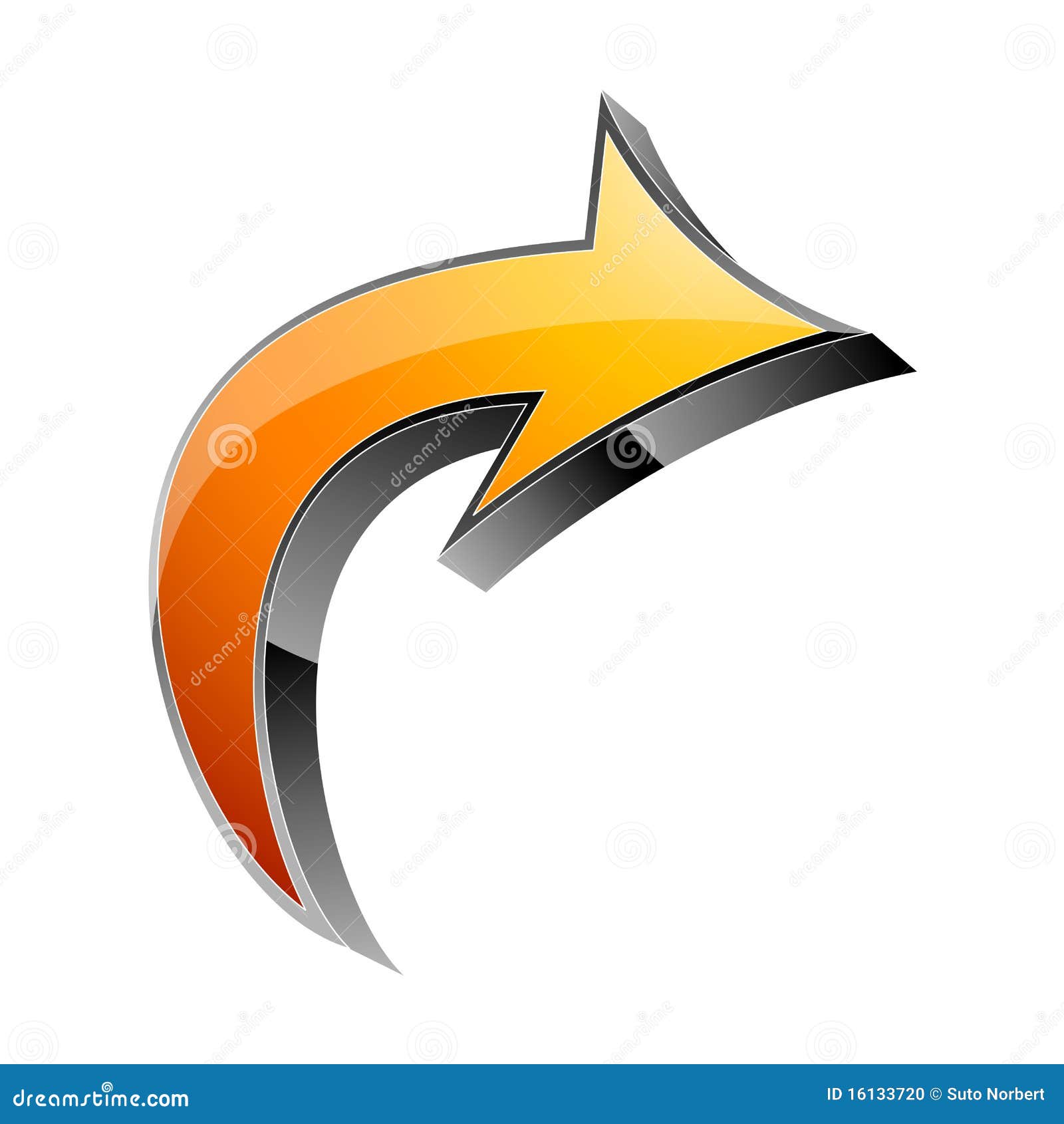 Pfeil 3d vektor abbildung. Illustration von mode, abmessung - 16133720