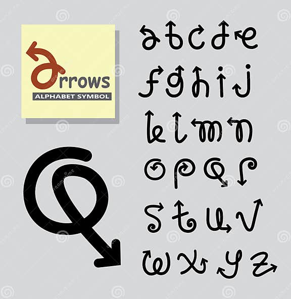 Pfeil-Alphabet-Symbol vektor abbildung. Illustration von eleganz - 29511906