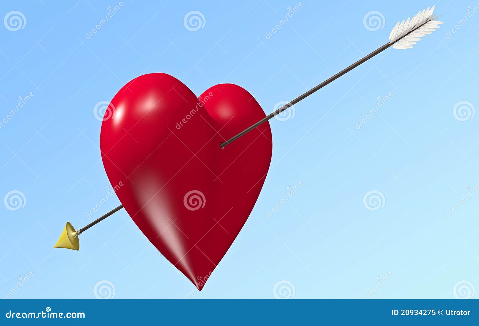 Pfeil der Liebe stock abbildung. Illustration von neigung - 20934275