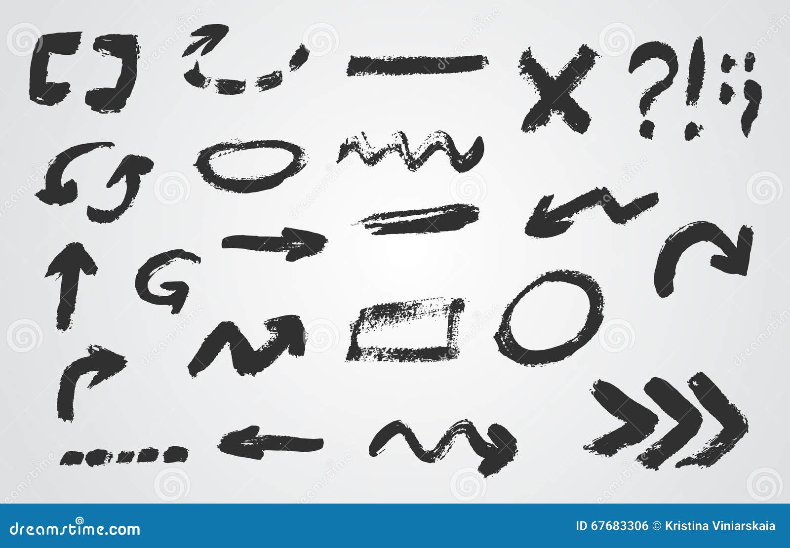 PFEIL GEMALTE BÜRSTE, HANDzeichnung Vektor Abbildung - Illustration von ...