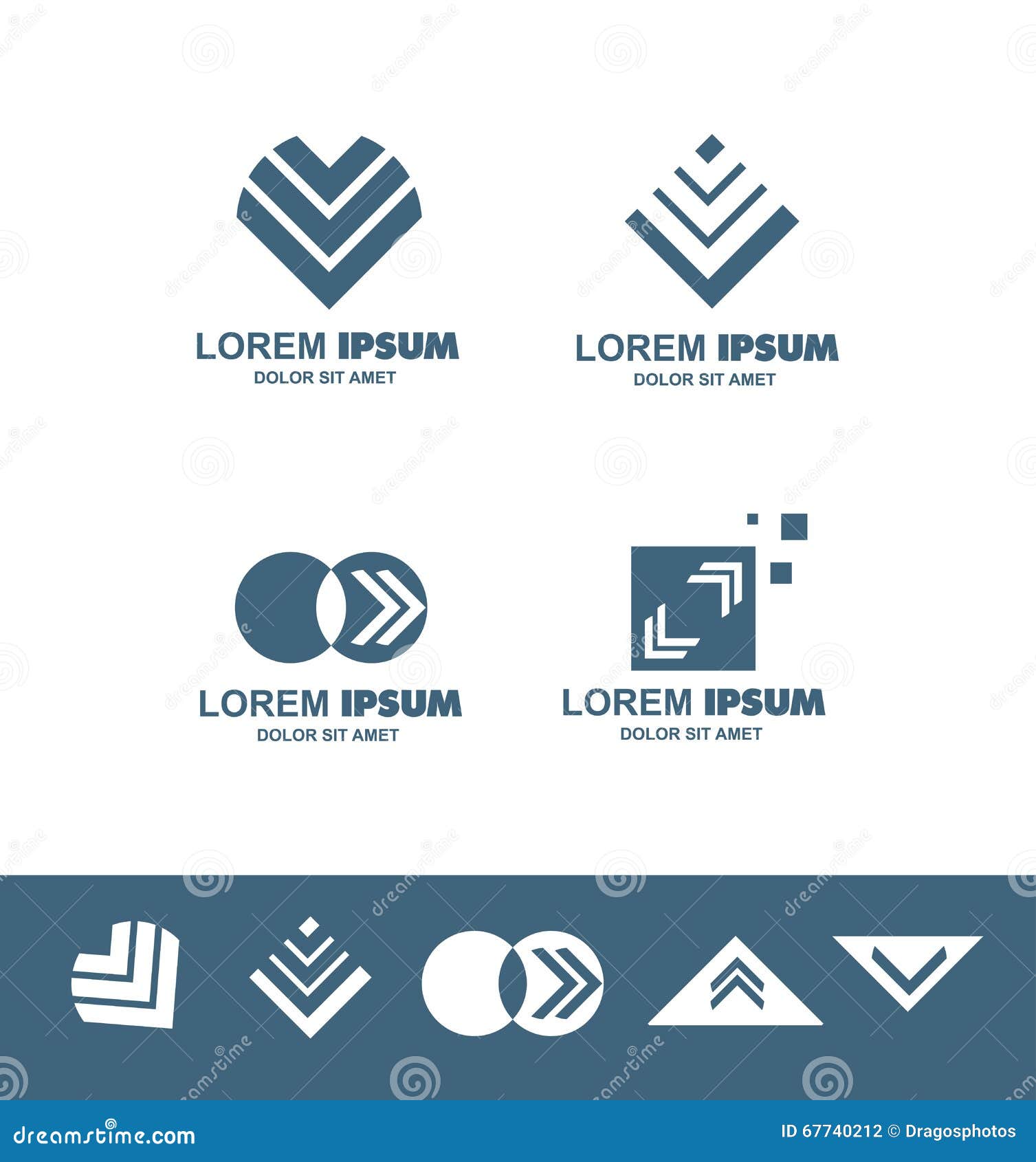 Pfeil Logo Set vektor abbildung. Illustration von form - 67740212