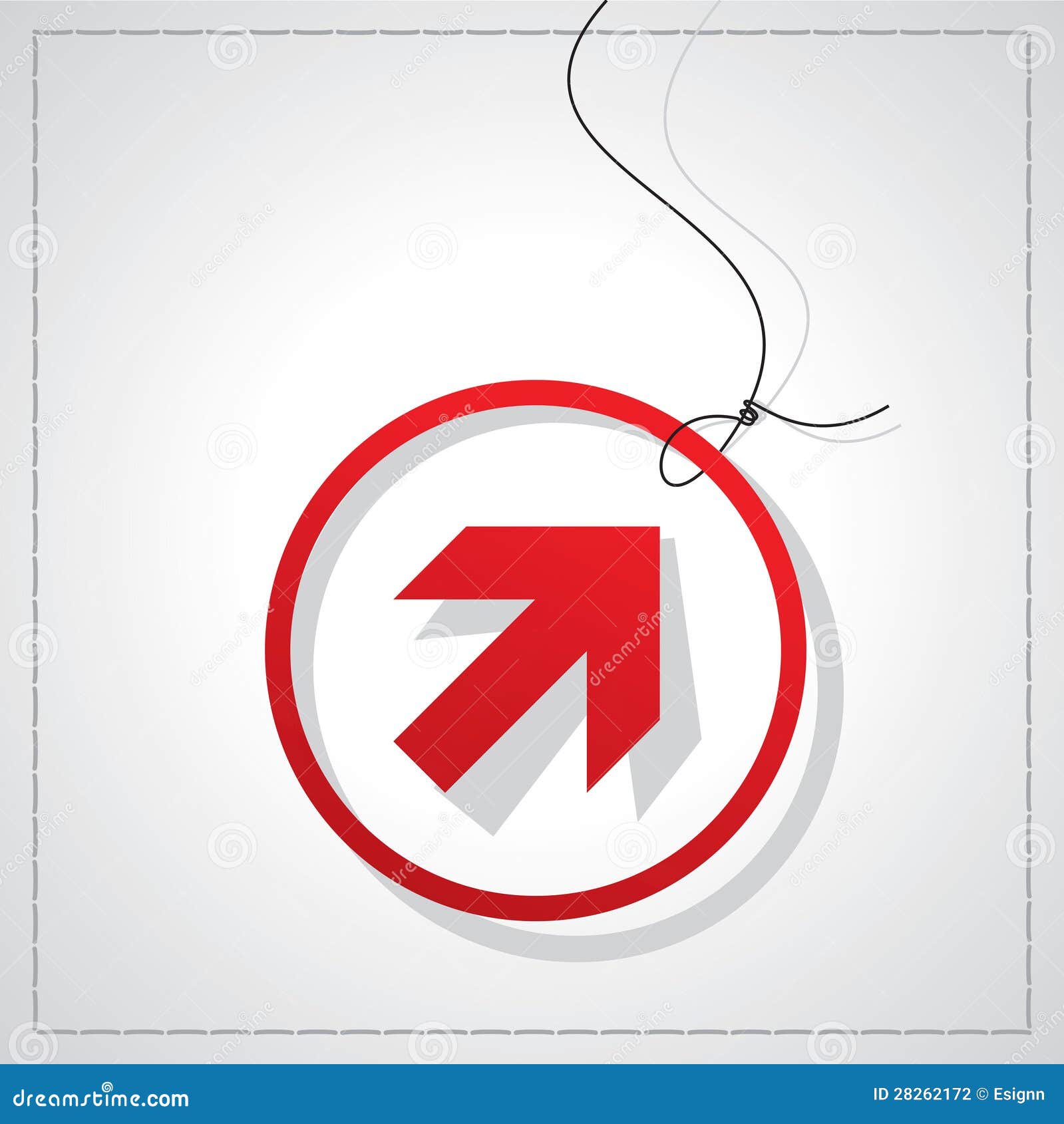 Pfeil mit Marke vektor abbildung. Illustration von glatt - 28262172