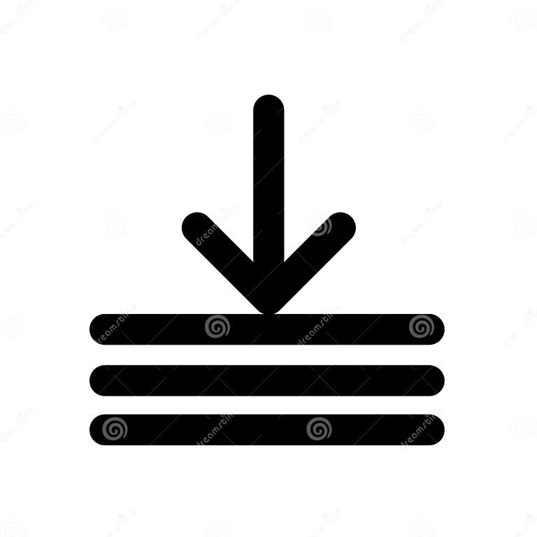 Pfeil Runter Symbol Oder Symbol Isoliert Auf Weißem Hintergrund Stock ...