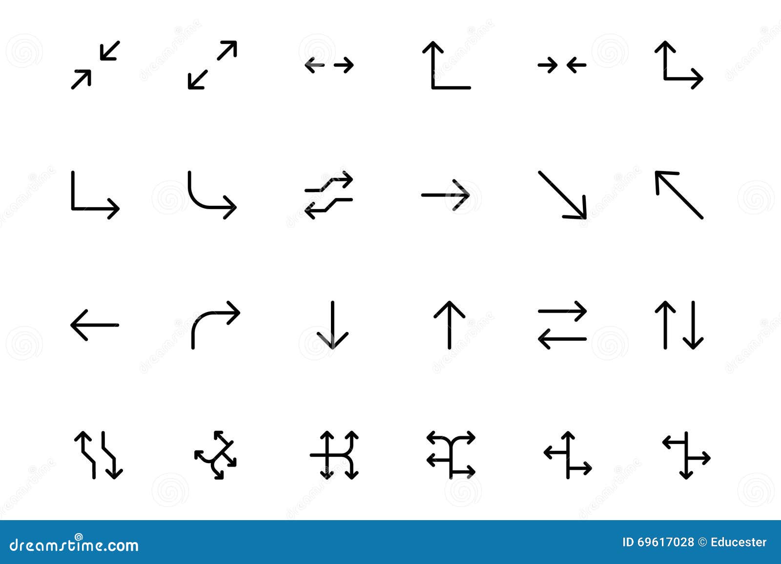 Pfeil-Vektor-Ikonen 14 stock abbildung. Illustration von ...