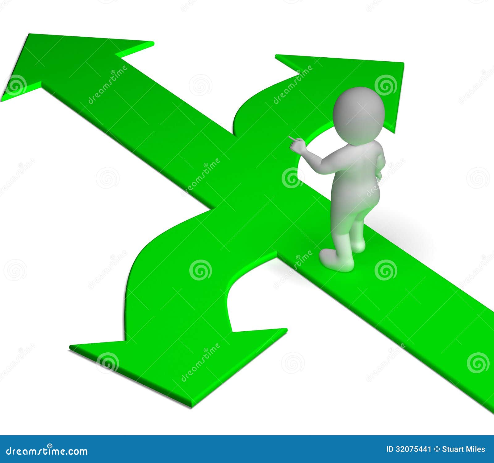 Pfeil-Wahl Zeigt Die Wahl-Alternativen Oder Entscheidung Stock ...