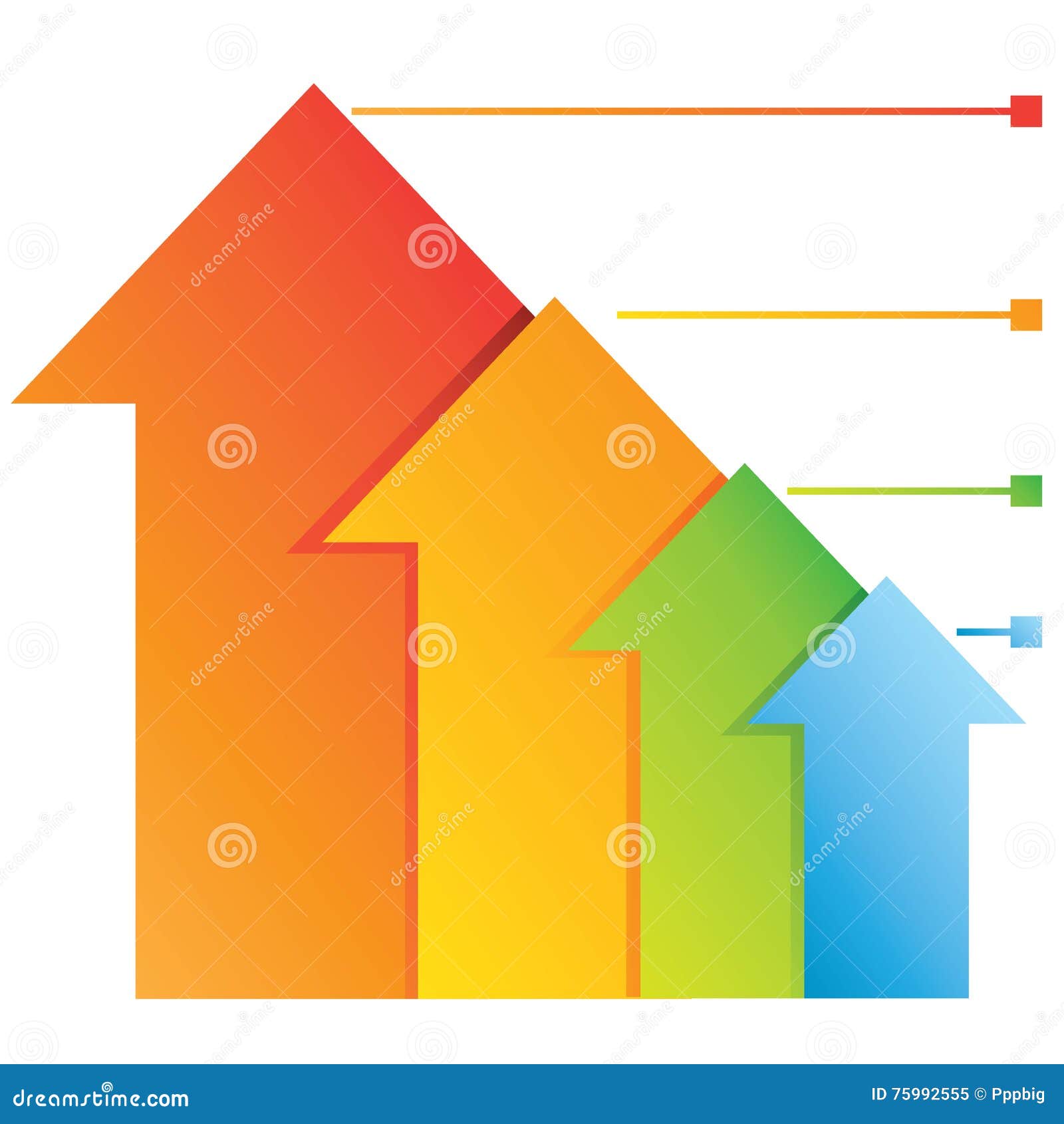 Pfeildiagramm stock abbildung. Illustration von diagramm - 75992555
