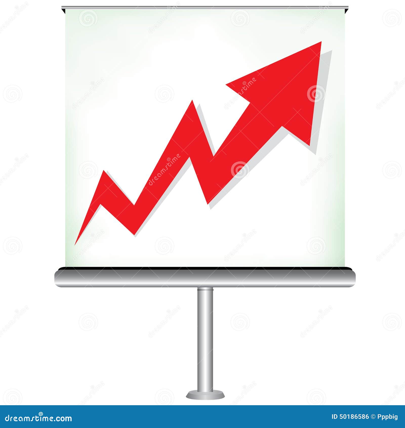 Pfeildiagramm Auf Projektorschirm Stock Abbildung - Illustration von ...